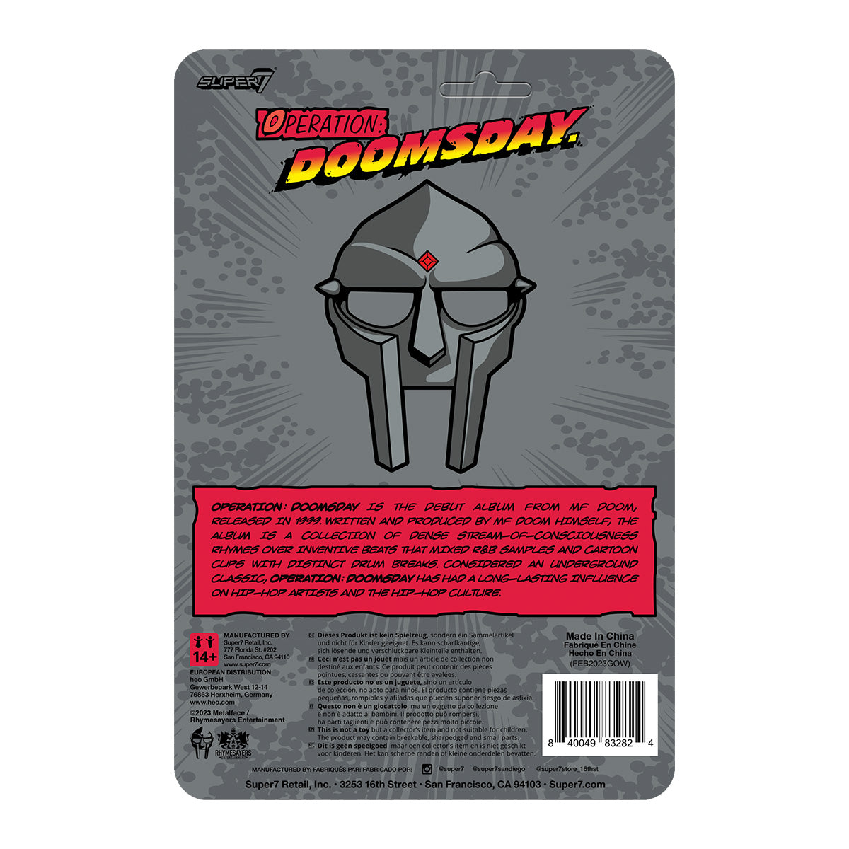 Super7: MF Doom - Operation Doomsday Wave 1 ReAction Figure ...