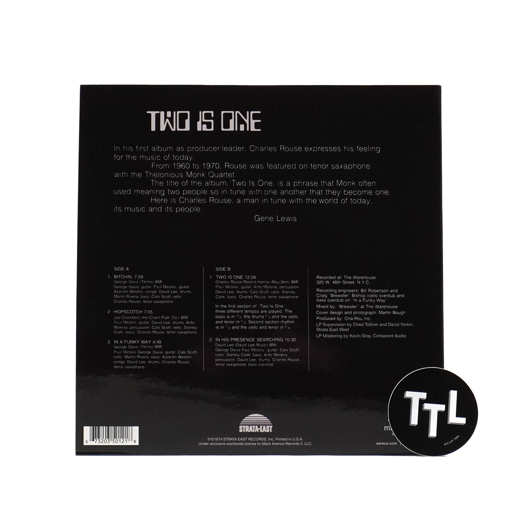 Charles Rouse: Two Is One (180g) Vinyl LP — TurntableLab.com