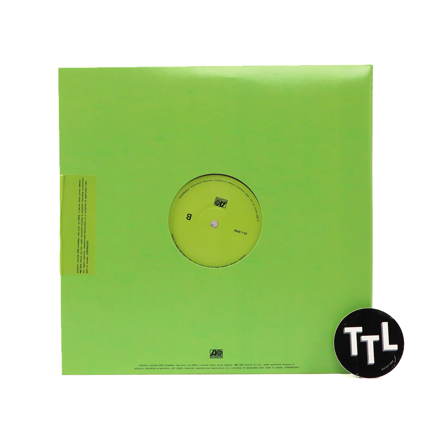Charli XCX: Brat (Black Ice Colored Vinyl) Vinyl LP — TurntableLab.com