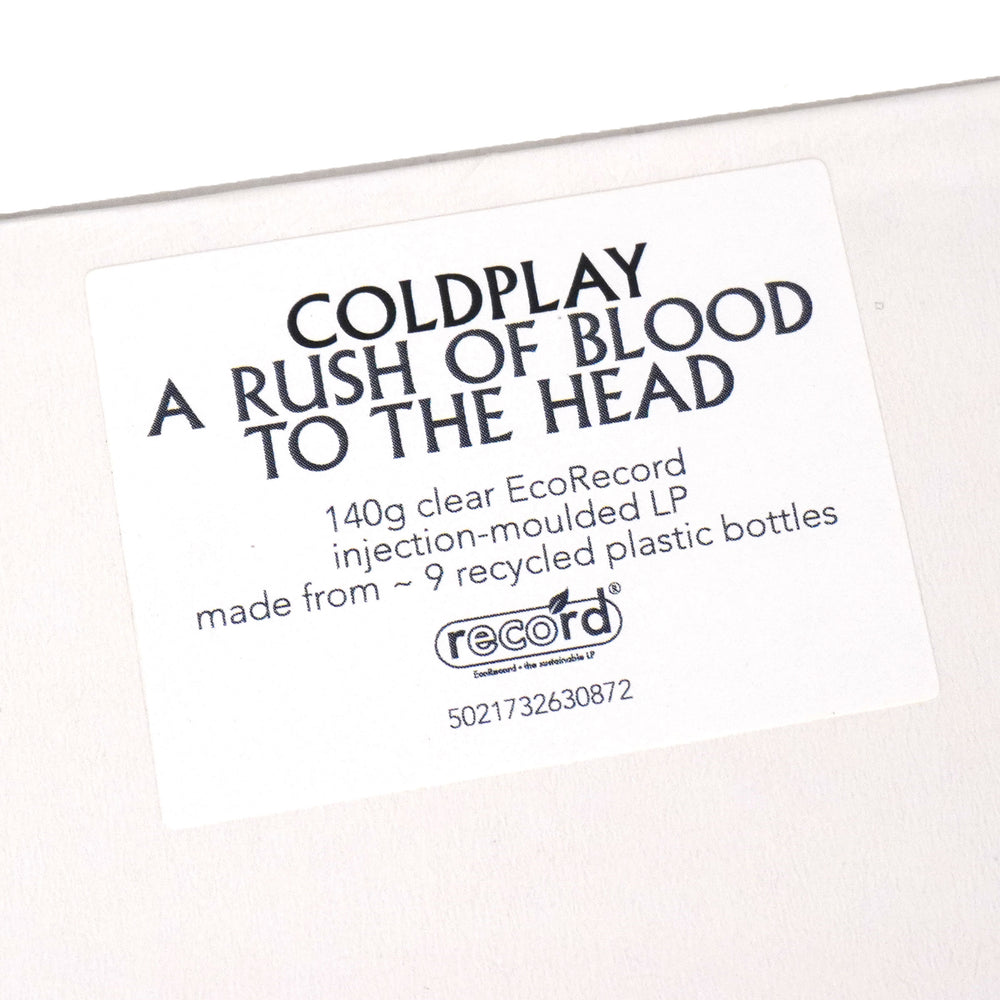 Coldplay: A Rush of Blood to the Head (Clear Colored Vinyl) Vinyl LP ...