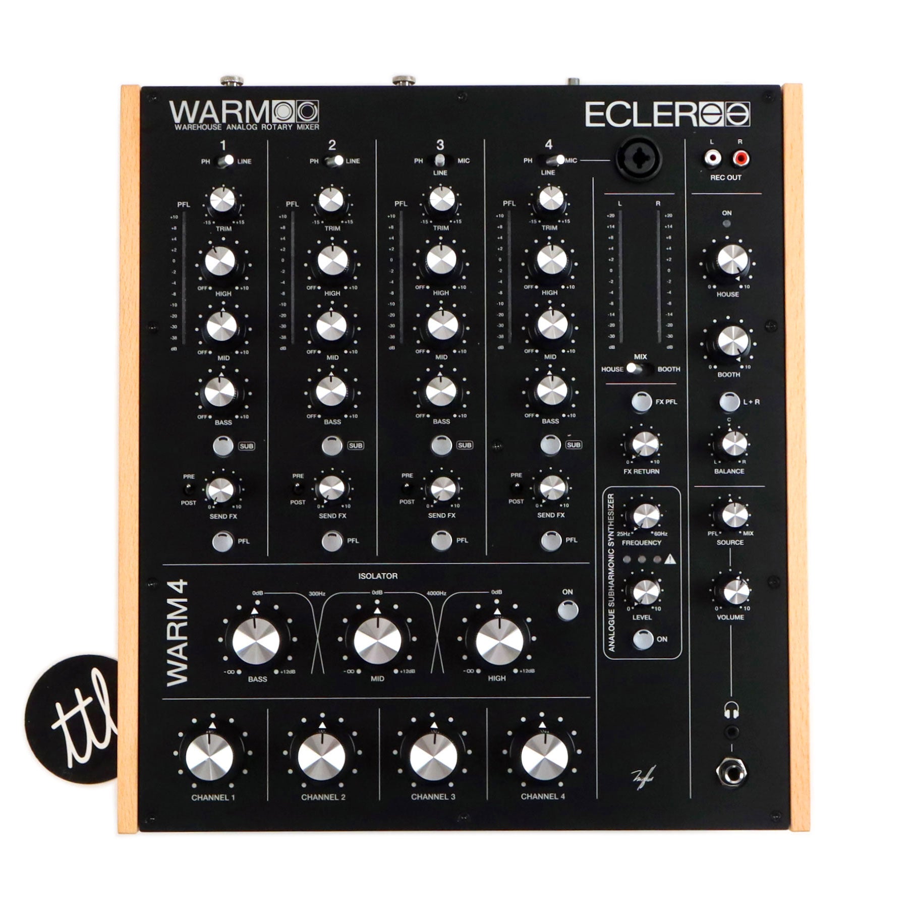 Ecler: WARM4 Four-Channel Analogue Rotary Mixer — TurntableLab.com