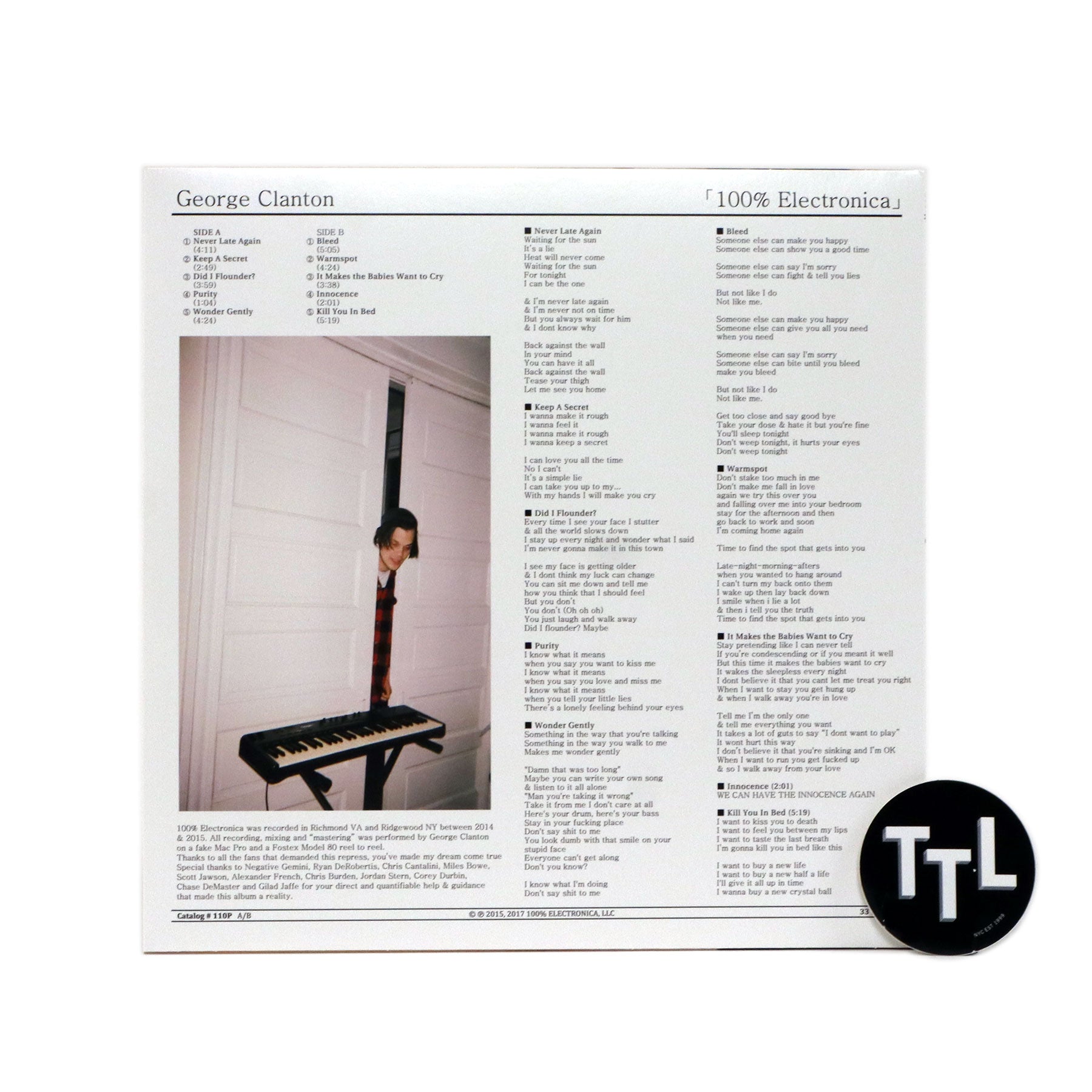 George Clanton: 100% Electronica (Colored Vinyl) Vinyl LP ...