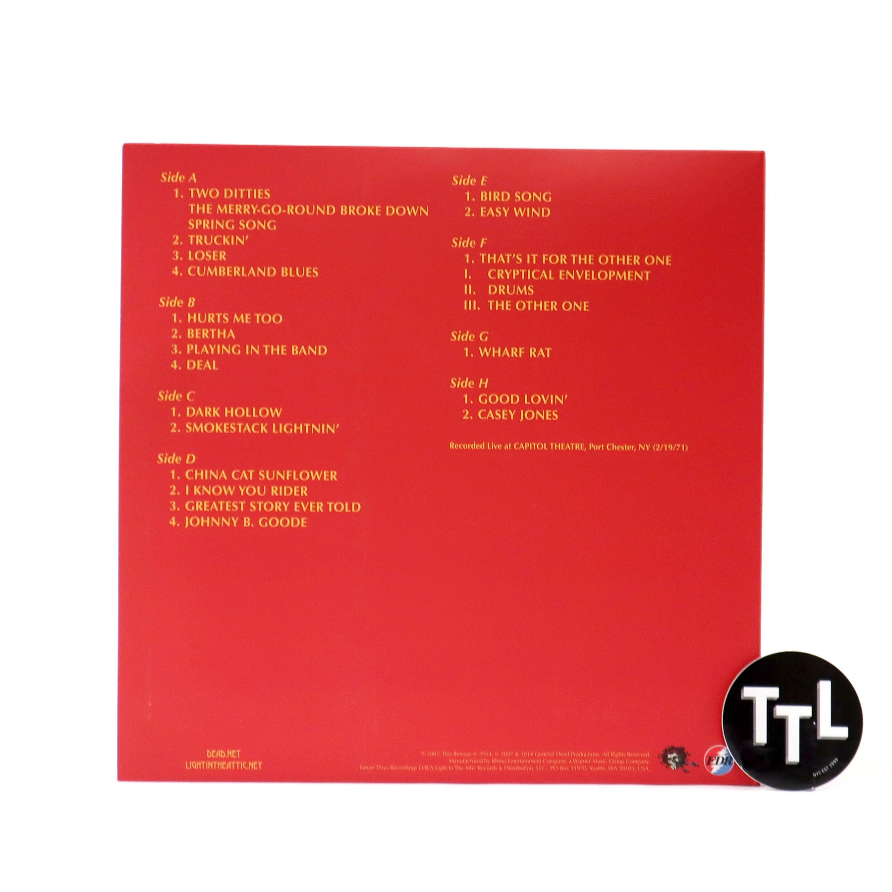 Grateful Dead: Three From The Vault Vinyl 4LP — TurntableLab.com