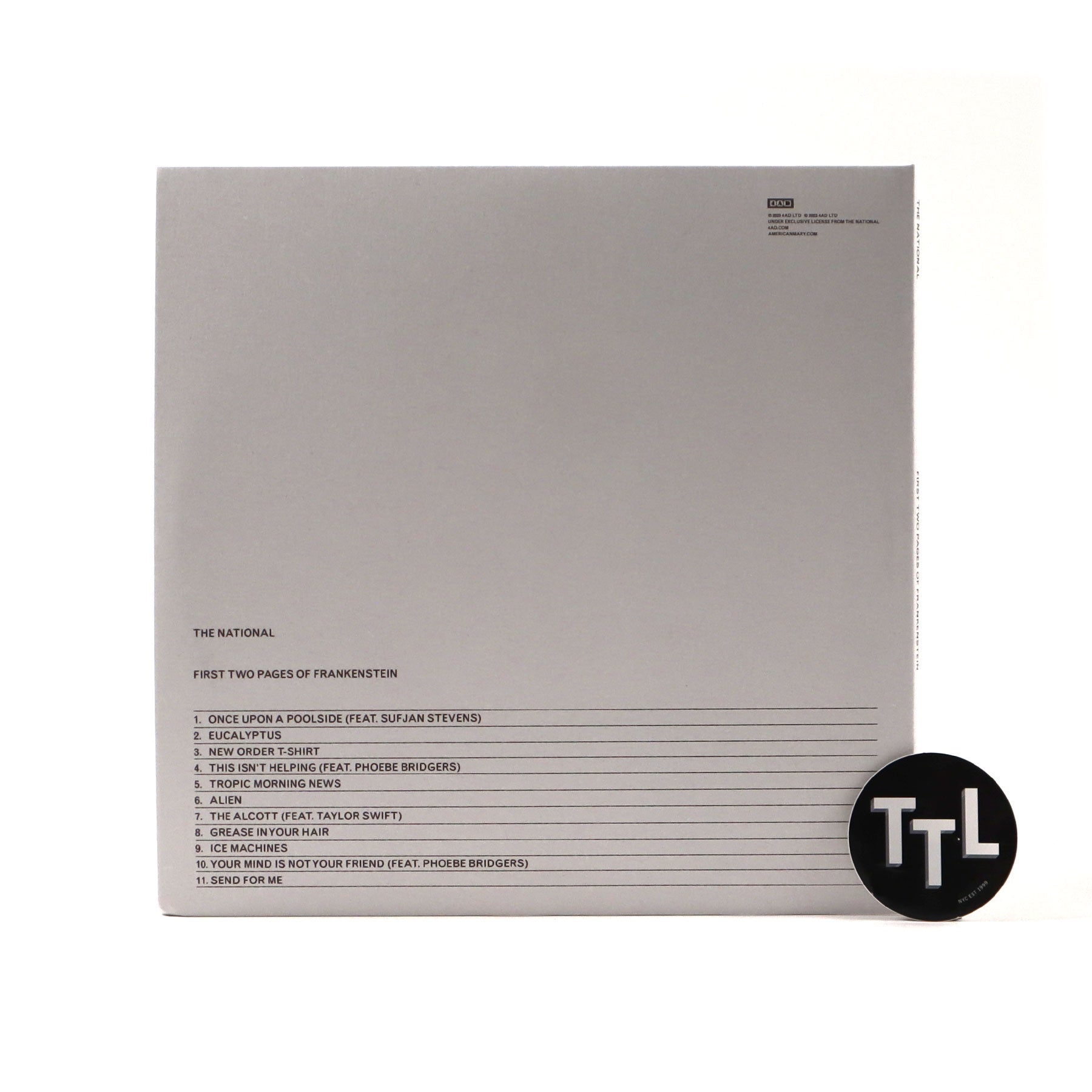 The National: First Two Pages Of Frankenstein (Indie Exclusive Colored ...