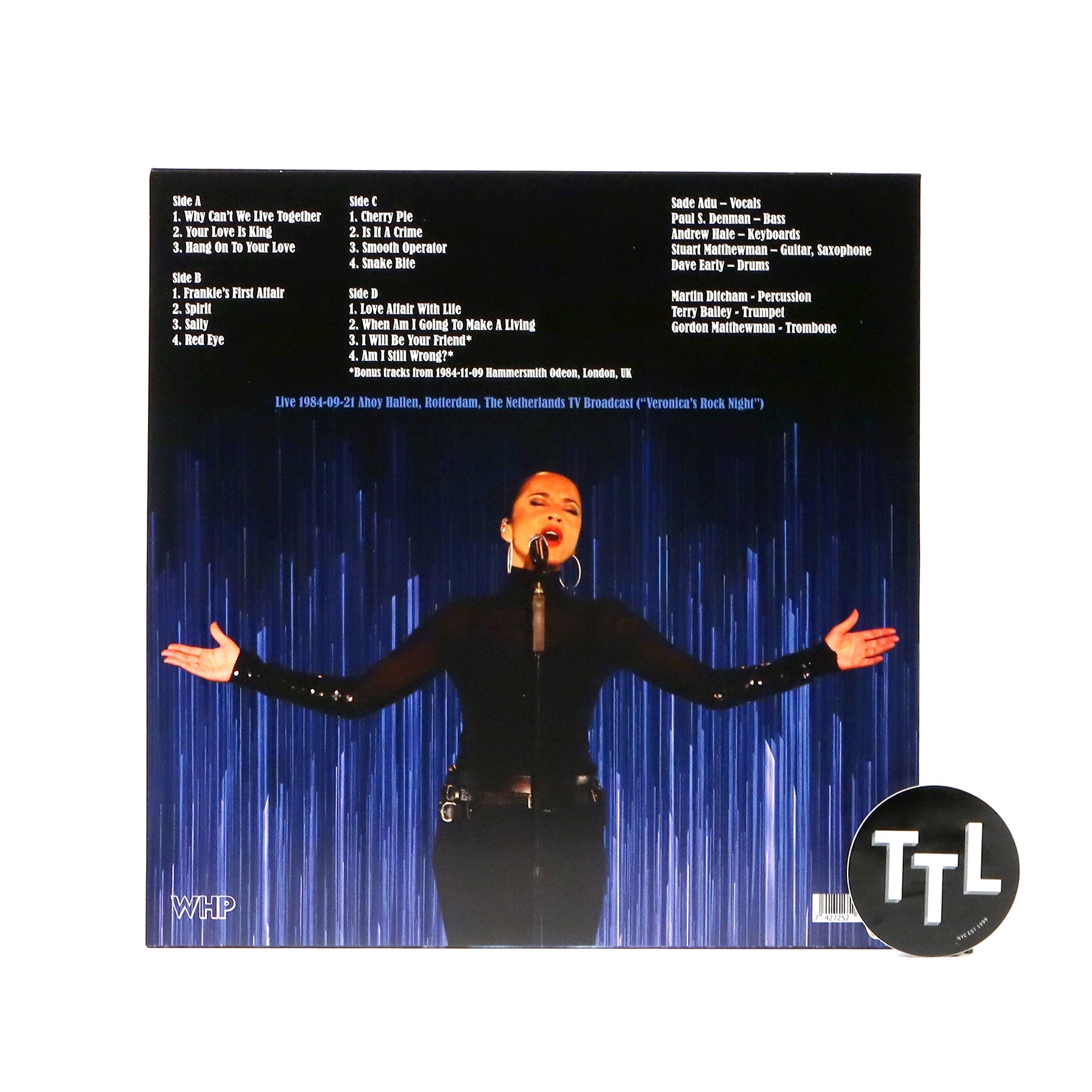 Sade: Live - 1984-09-21 Ahoy Hallen, Rotterdam Vinyl 2LP — TurntableLab.com