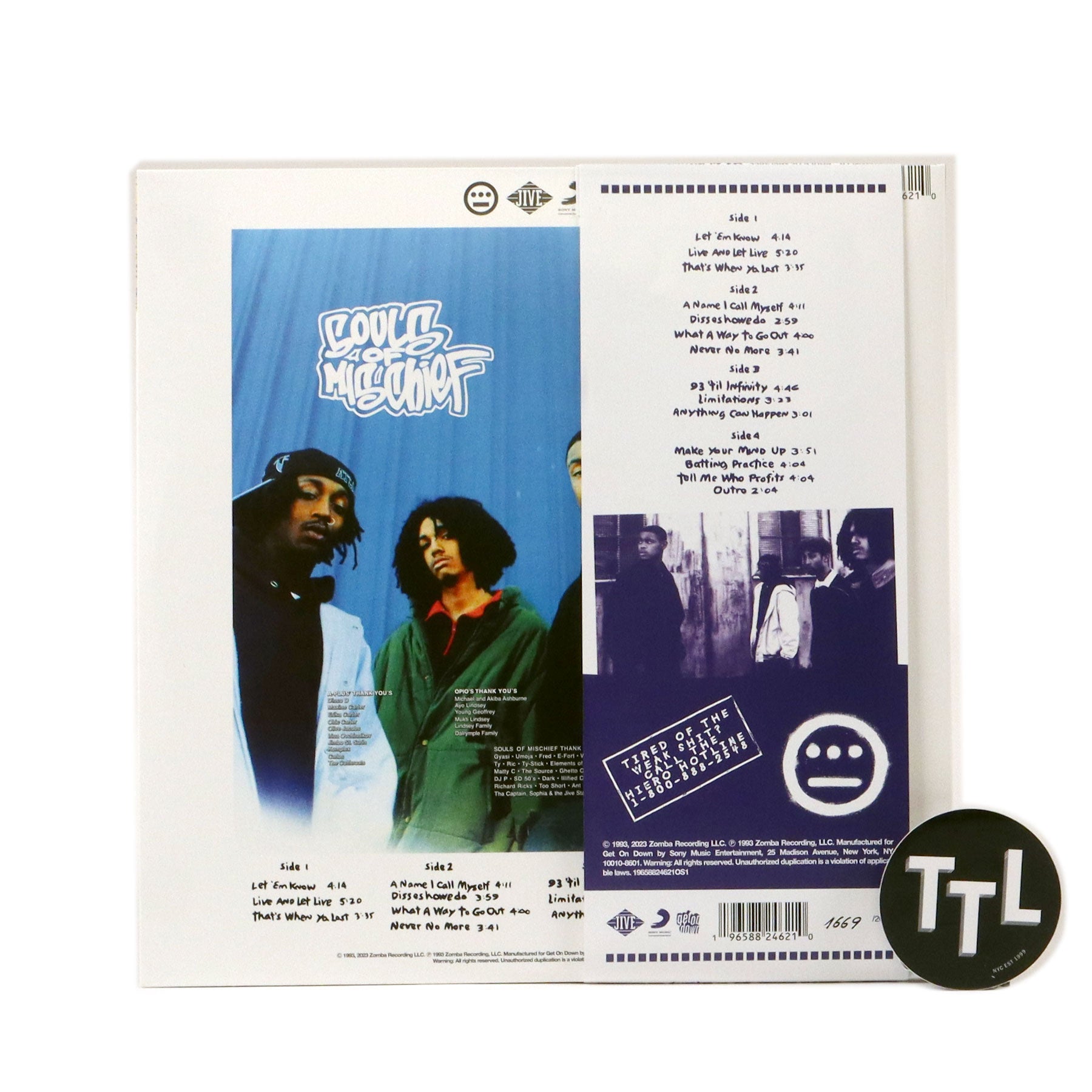 Souls Of Mischief: 93 'Til Infinity (Colored Vinyl) Vinyl 2LP - LIMIT ...