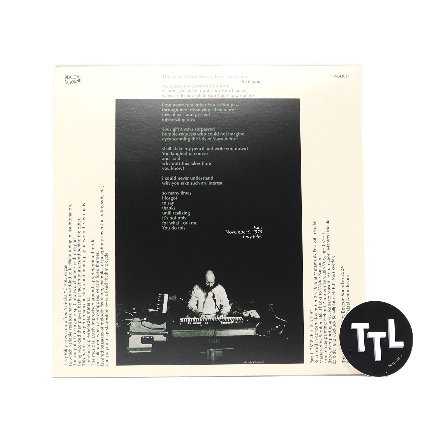 Terry Riley: Descending Moonshine Dervishes Vinyl LP — TurntableLab.com