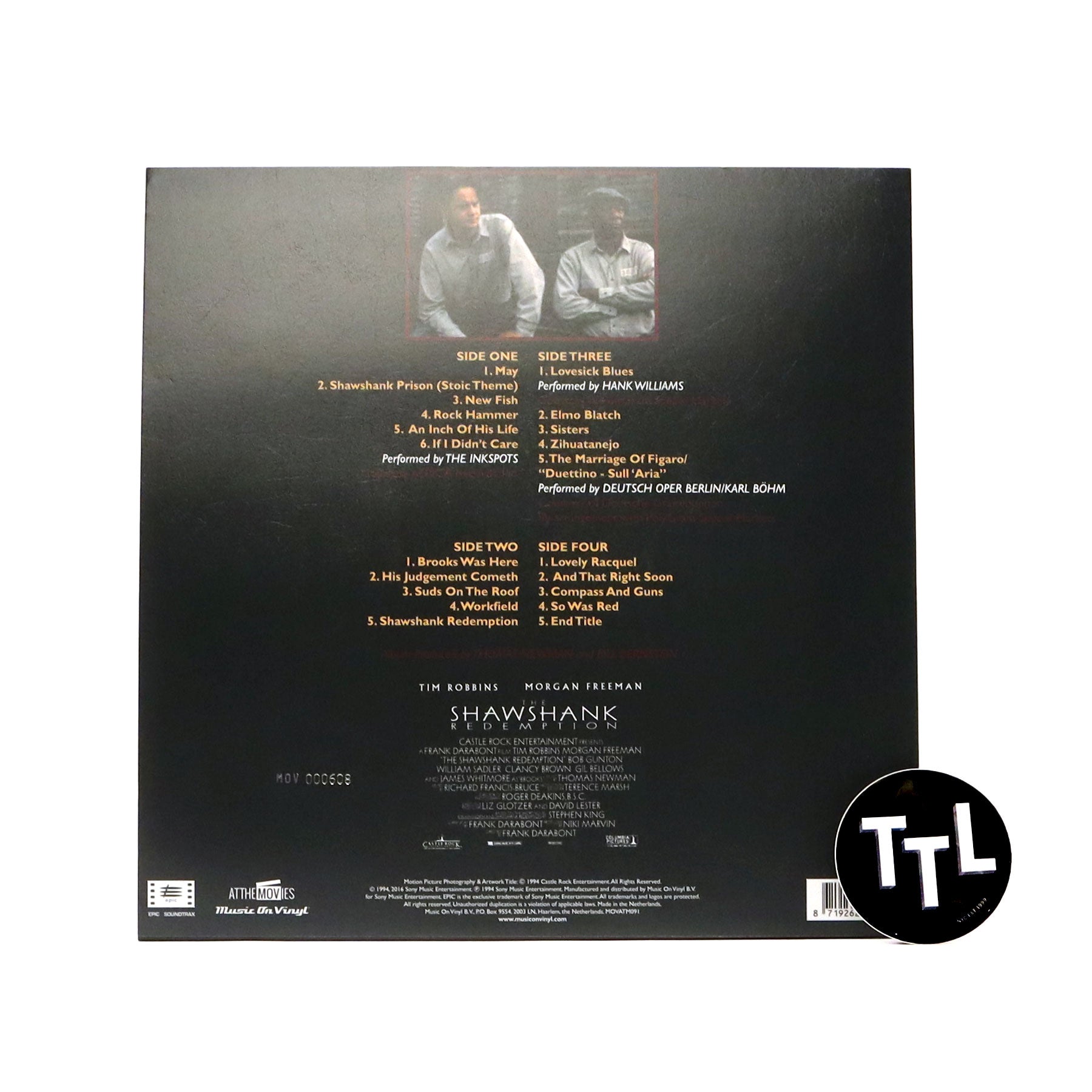 Thomas Newman: Shawshank Redemption Soundtrack (180g, Colored Vinyl) V ...