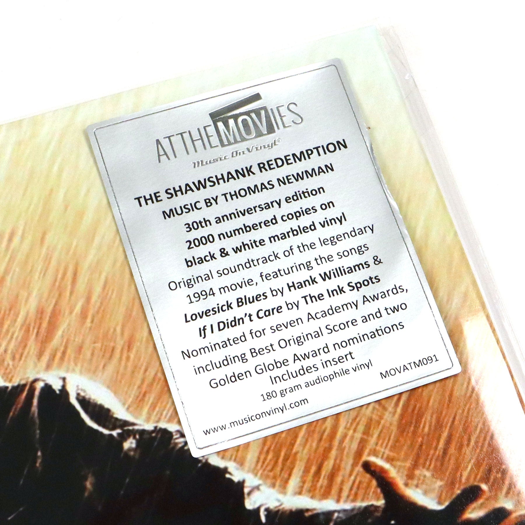 Thomas Newman: Shawshank Redemption Soundtrack (180g, Colored Vinyl) V ...