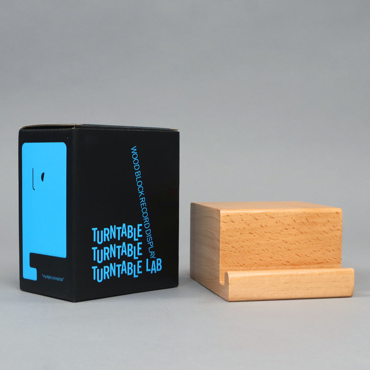 Turntable Lab: Wood Block Record Display - Natural Wood — TurntableLab.com