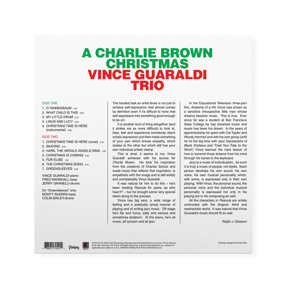 Vince Guaraldi Trio: A Charlie Brown Christmas (Zoetropic) Vinyl LP ...