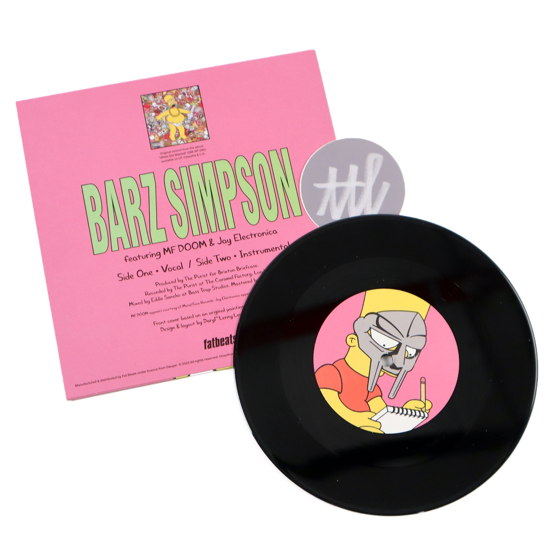 White Girl Wasted: Barz Simpson (MF Doom, Jay Electronica) Vinyl 7" - — TurntableLab.com