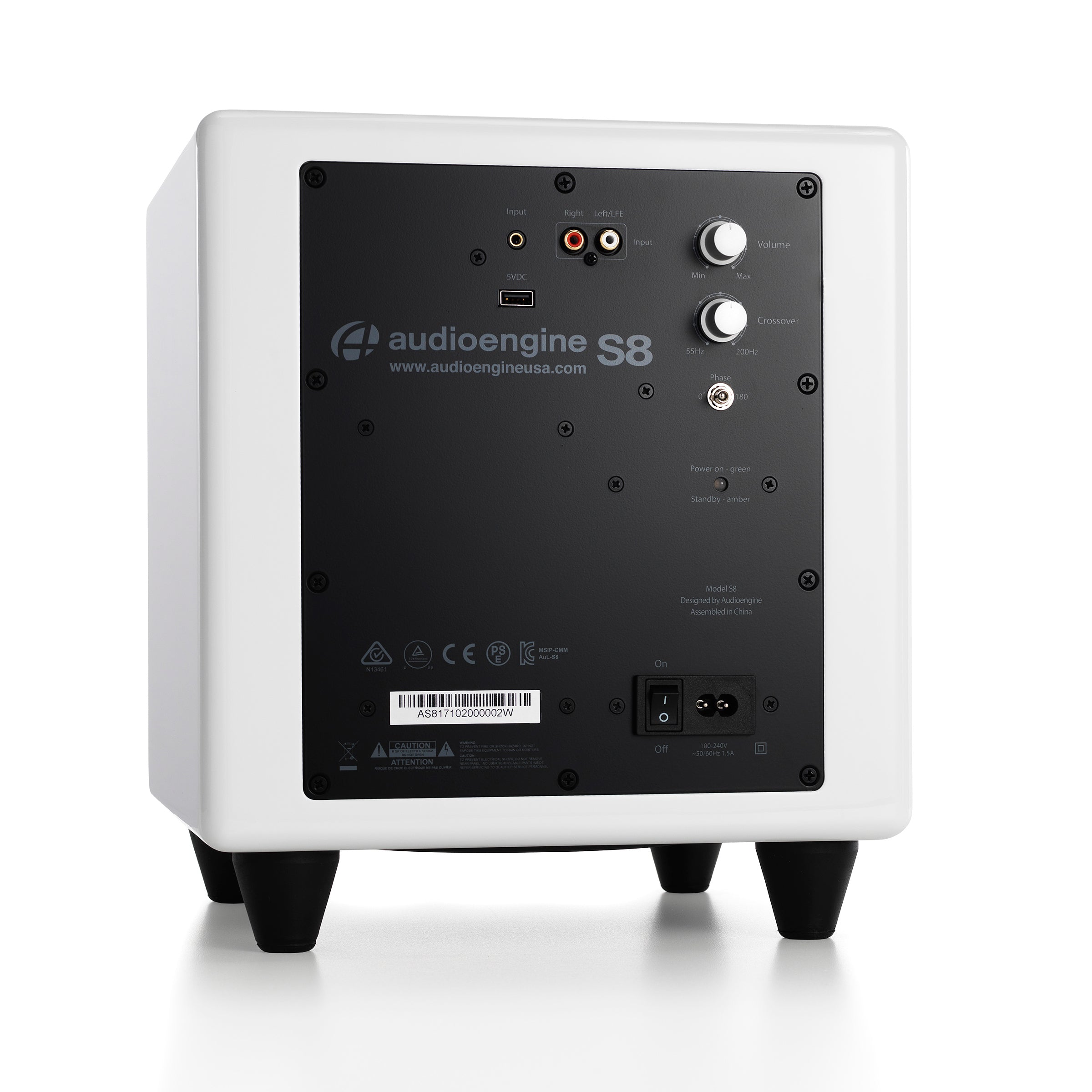 Audioengine: S8 Powered Subwoofer - White (AS8W) — TurntableLab.com