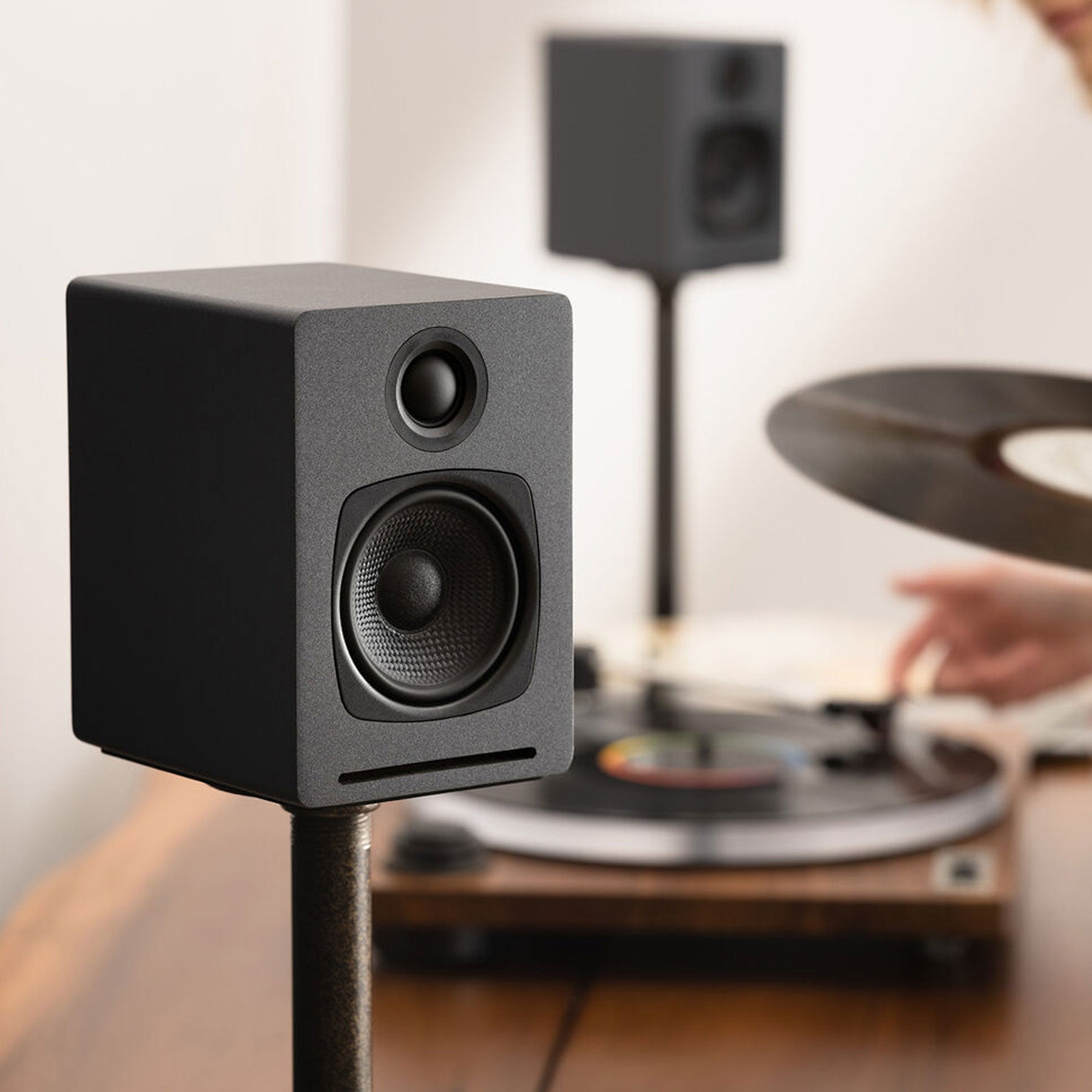 Audioengine: A1 Wireless Speaker - Grey (Pair) — TurntableLab.com