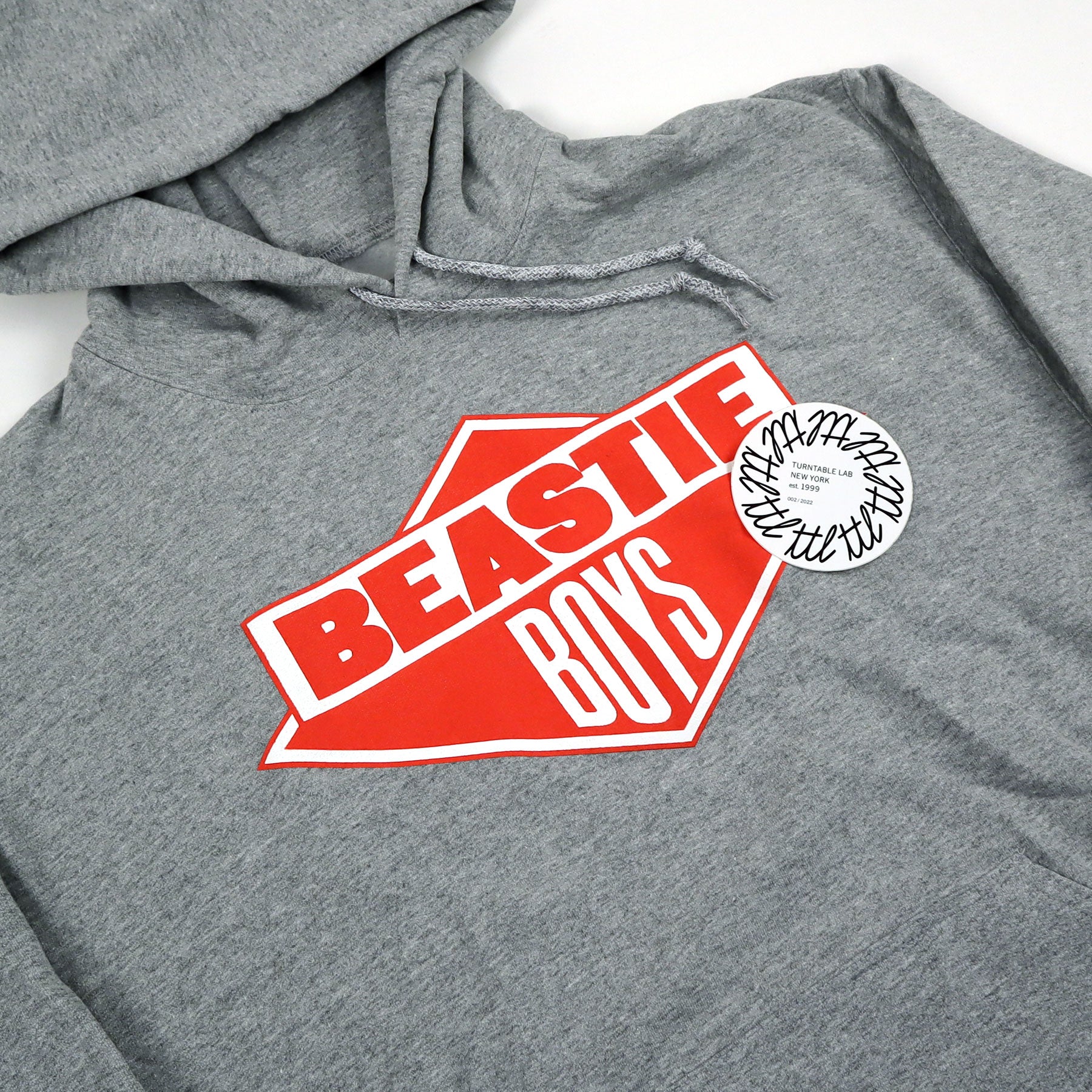 Beastie Boys: Red Ink Logo Hoodie - Grey — TurntableLab.com