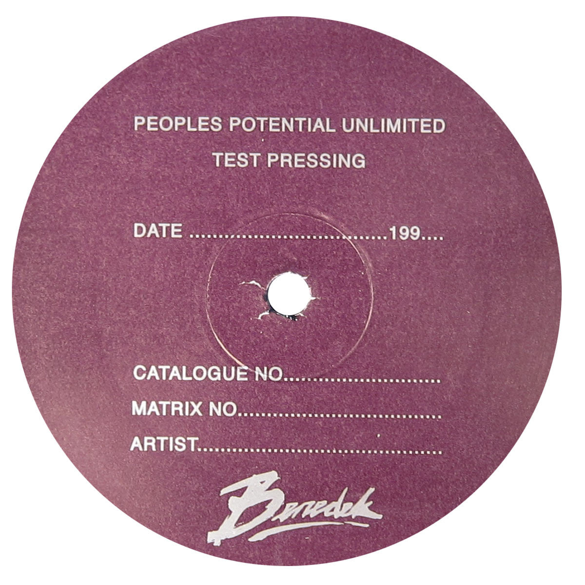 Benedek: Test Pressing LP — TurntableLab.com