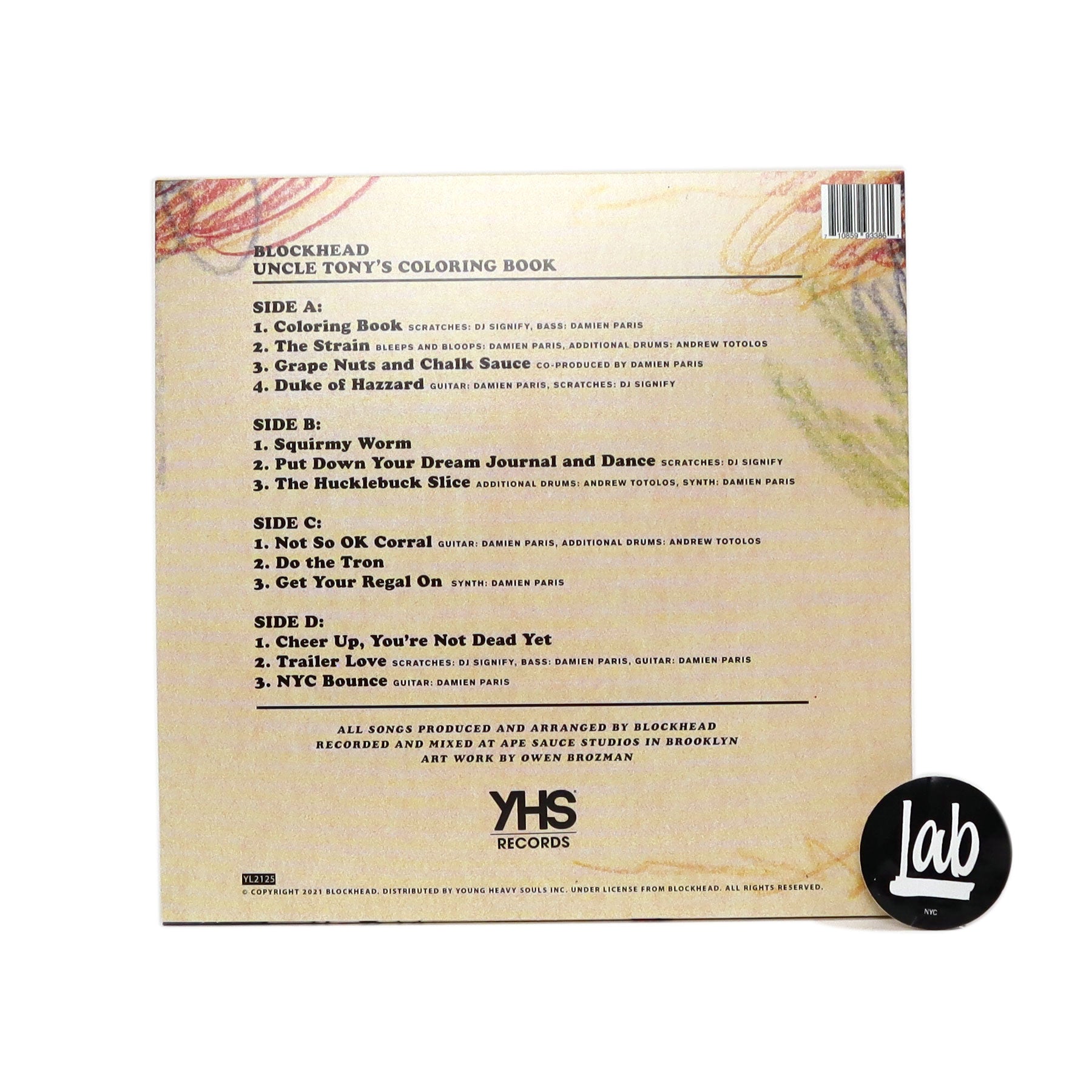 Blockhead: Uncle Tony's Coloring Book (Colored Vinyl) Vinyl 2LP - LIMI ...