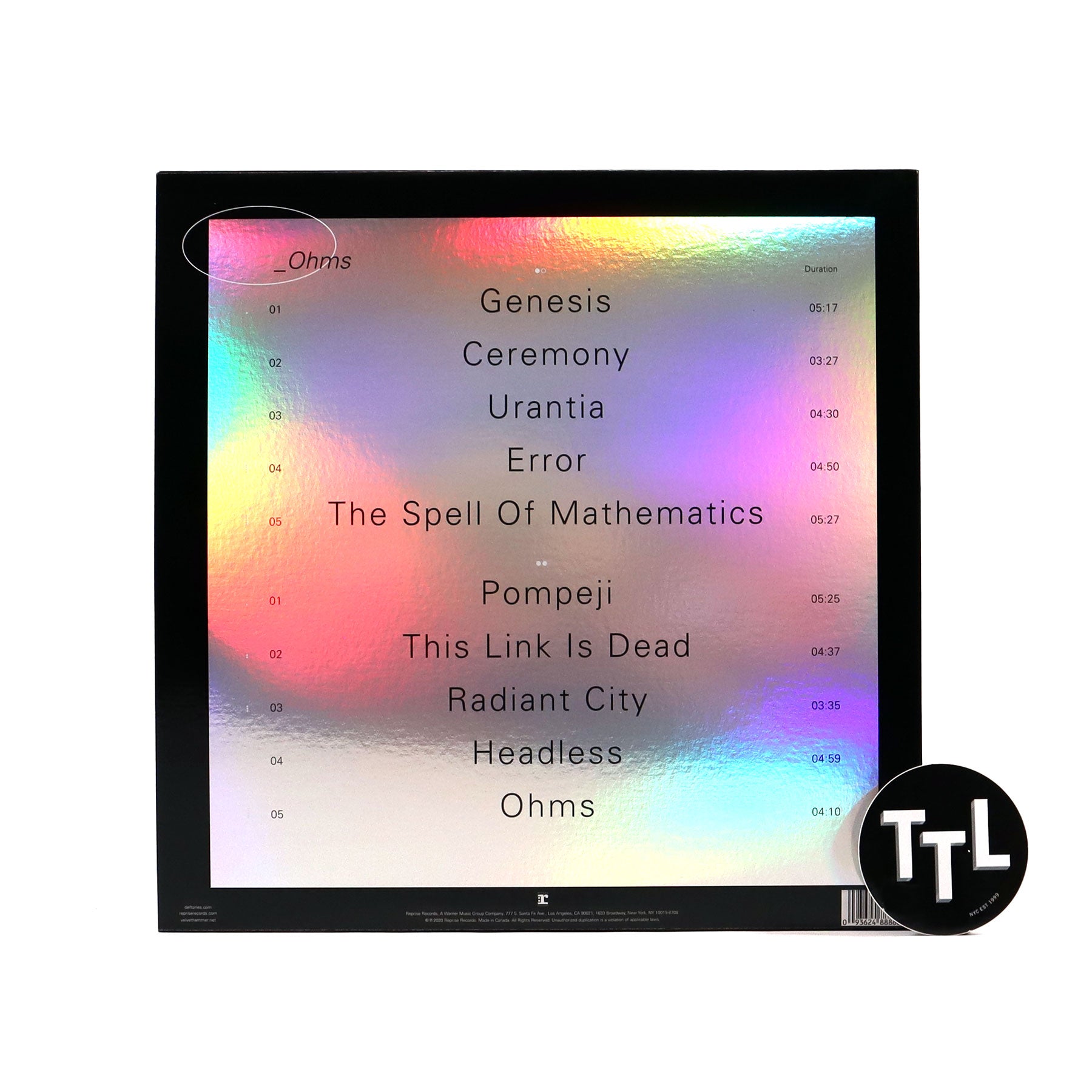 Deftones: Ohms (Clear Colored Vinyl) Vinyl LP — TurntableLab.com