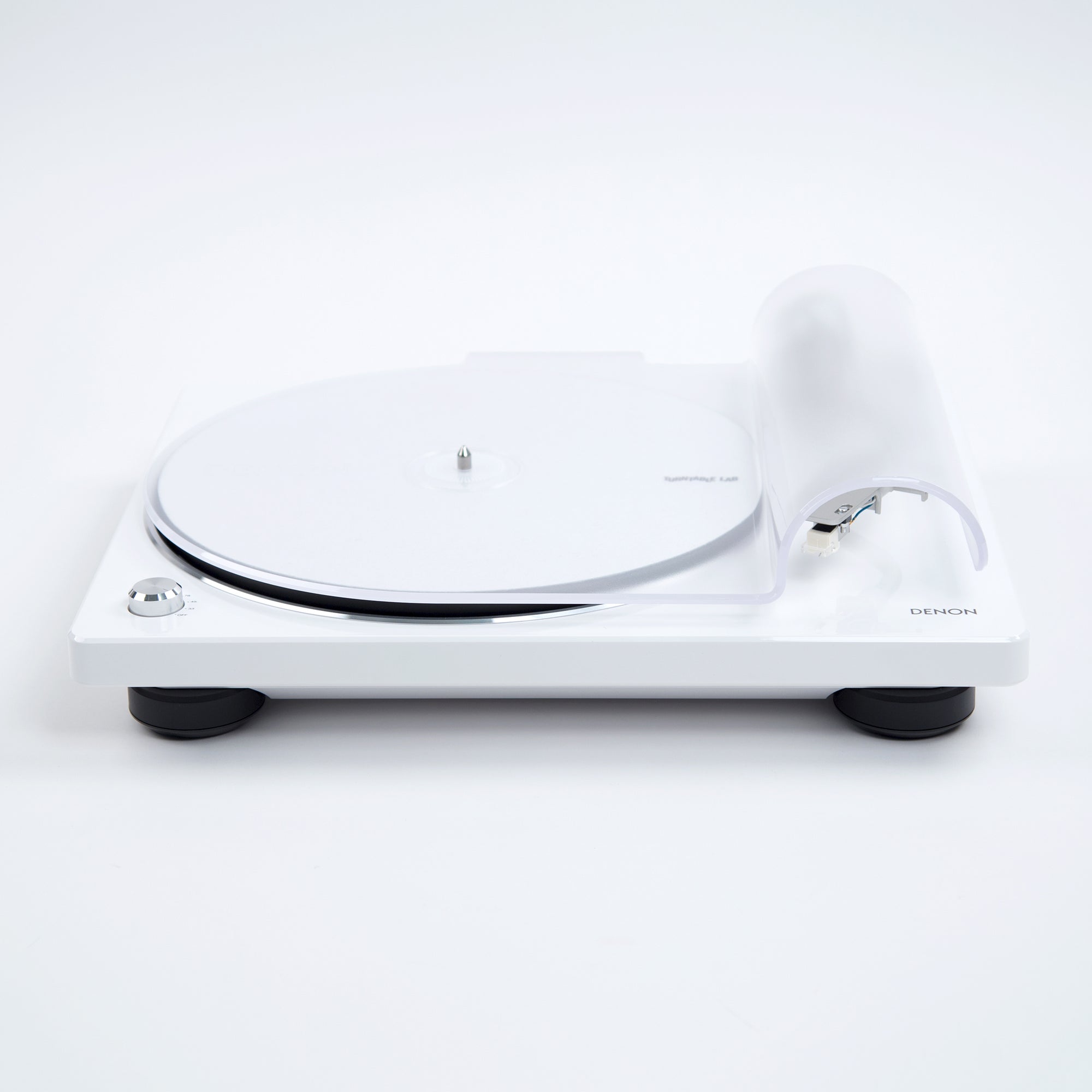 Denon: DP-400 Semi-Automatic Turntable - White (DP400WT) — TurntableLab.com