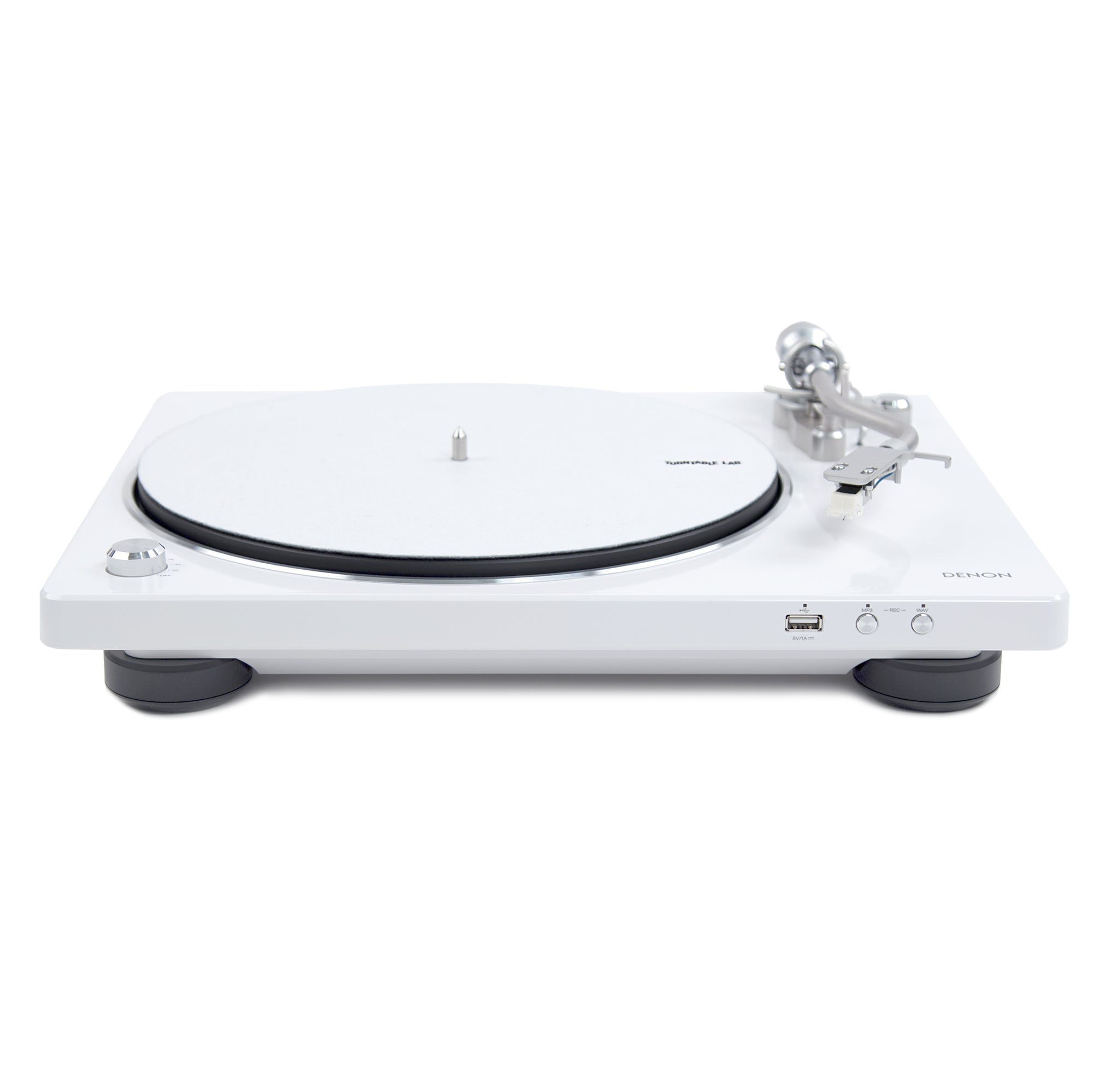 Denon: DP-450USB Turntable - White (DP450USBWT) — TurntableLab.com