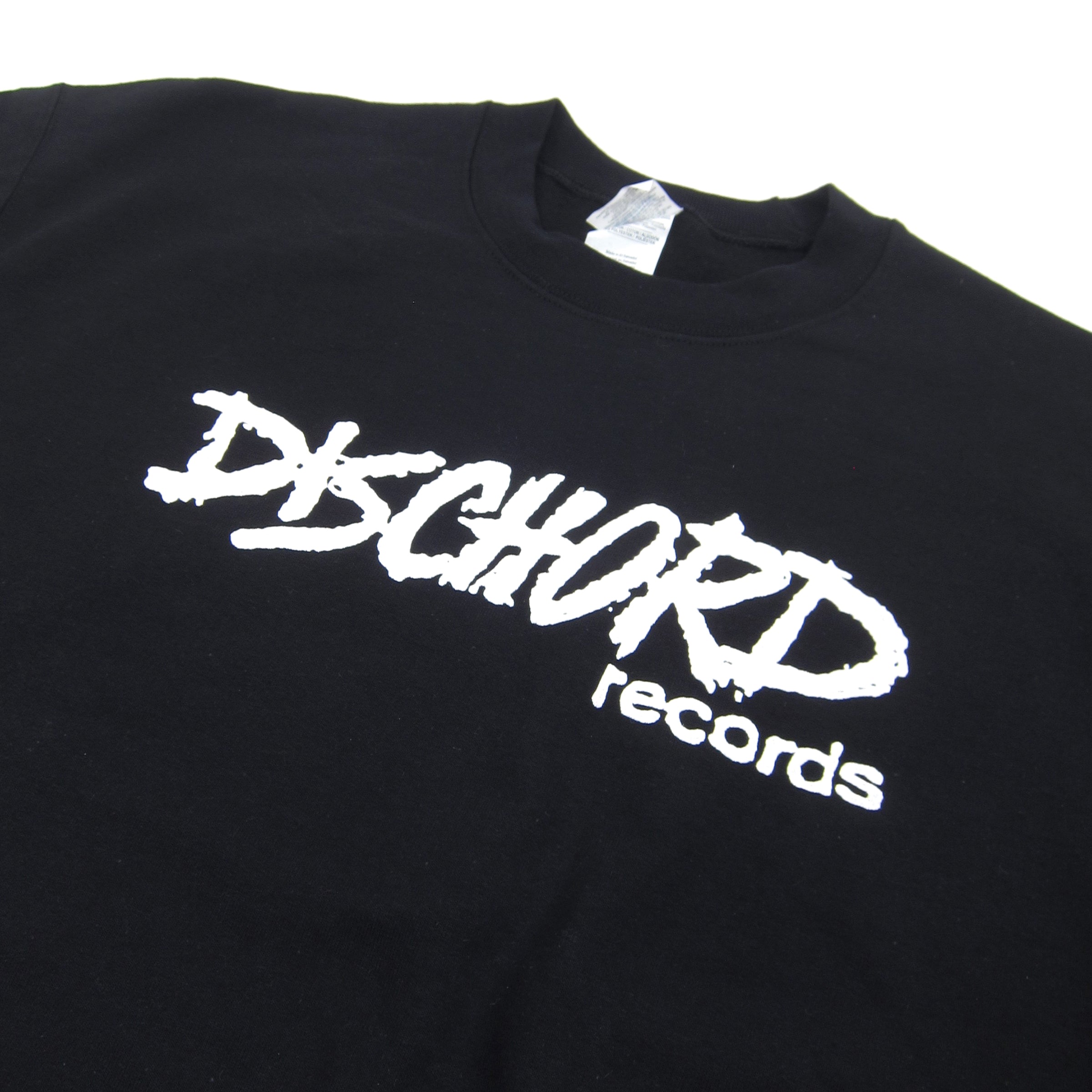 Dischord Records: Old Logo Crewneck Sweatshirt - Black — TurntableLab.com