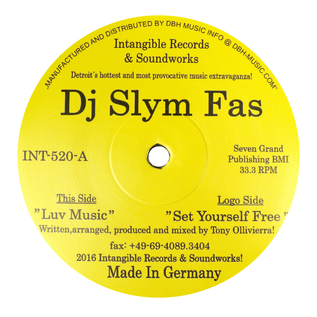 DJ Slym Fas: Luv Music Vinyl 12" — TurntableLab.com