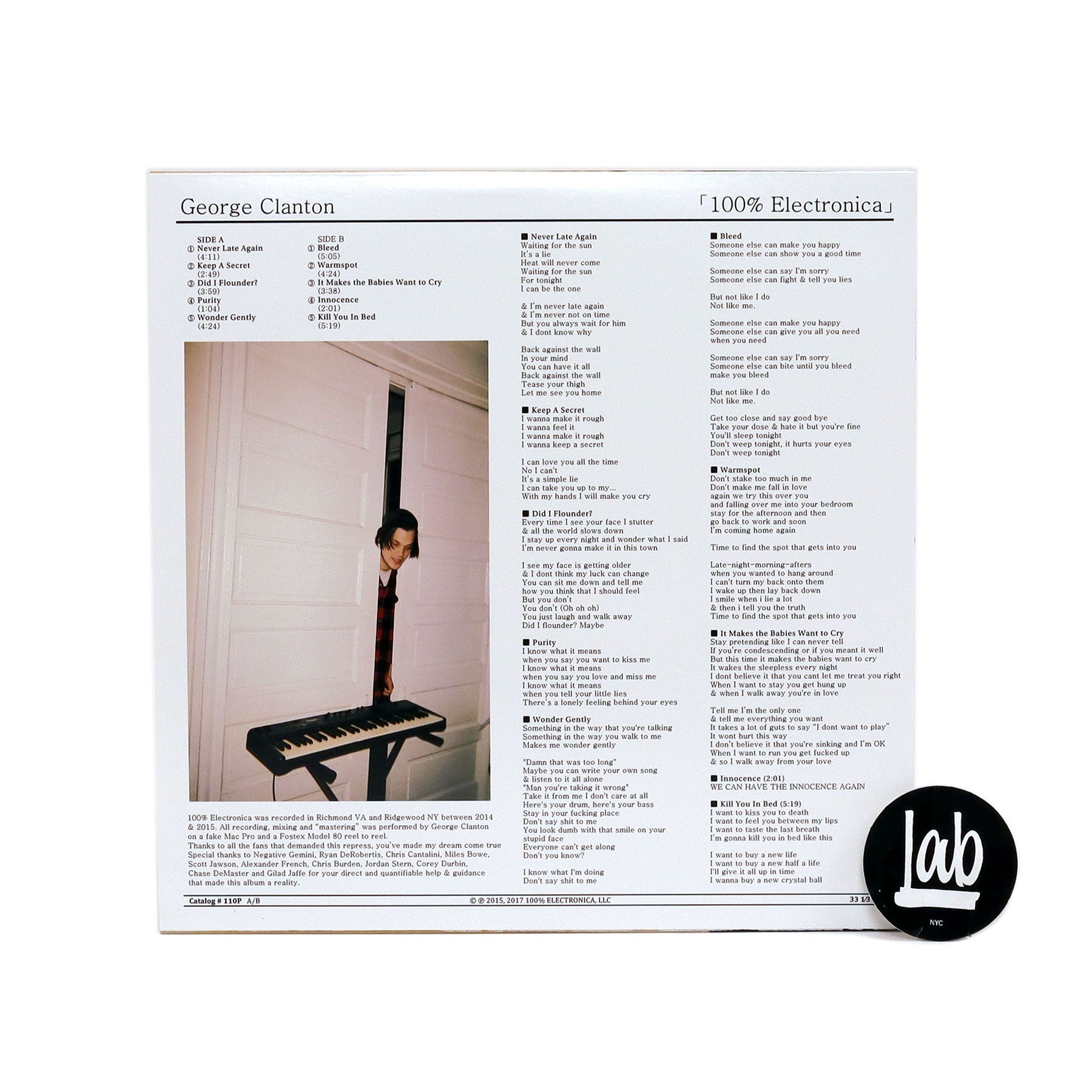 George Clanton: 100% Electronica (Blue & Red Splatter Colored Vinyl) V ...