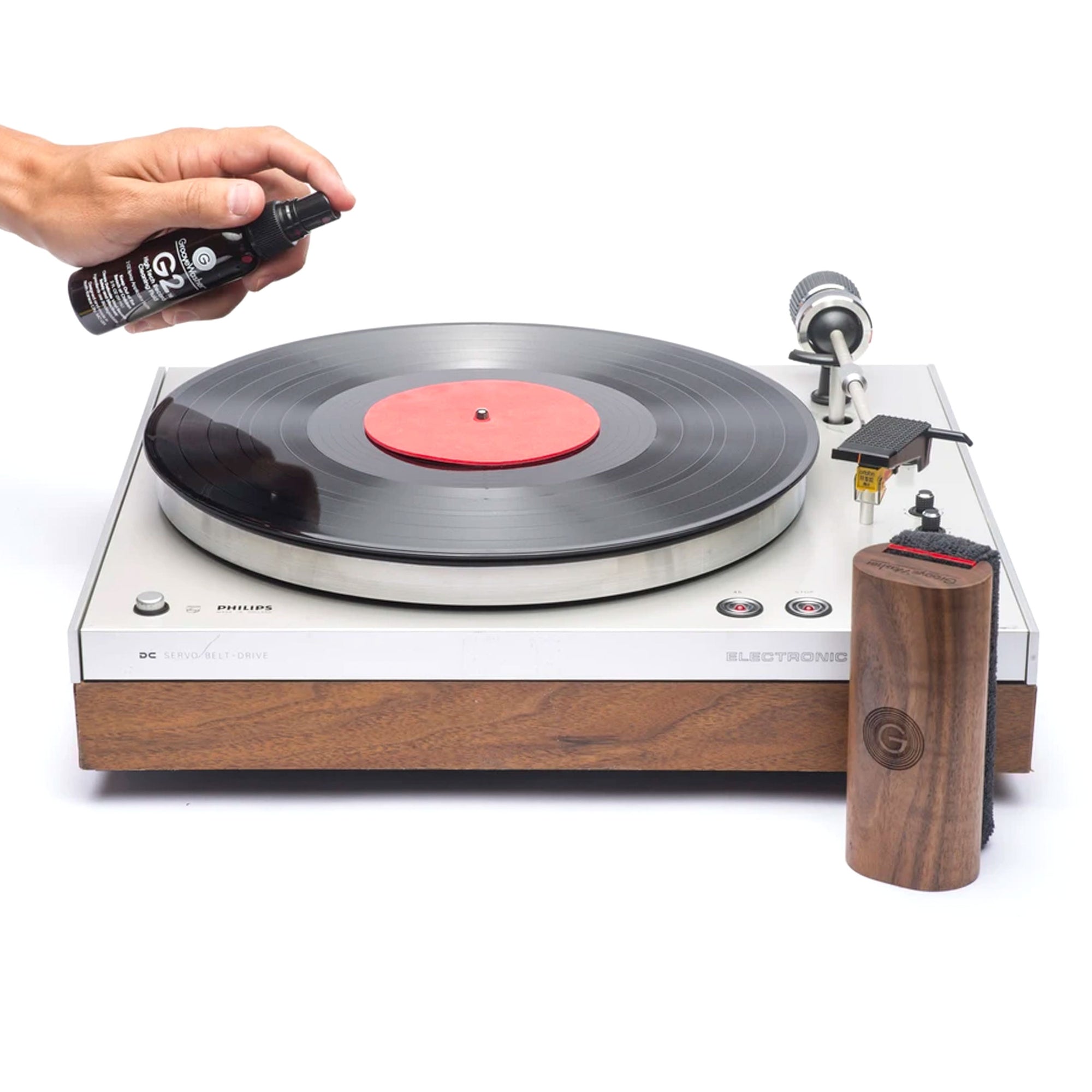 GrooveWasher: Record Cleaner Starter Kit - Walnut — TurntableLab.com