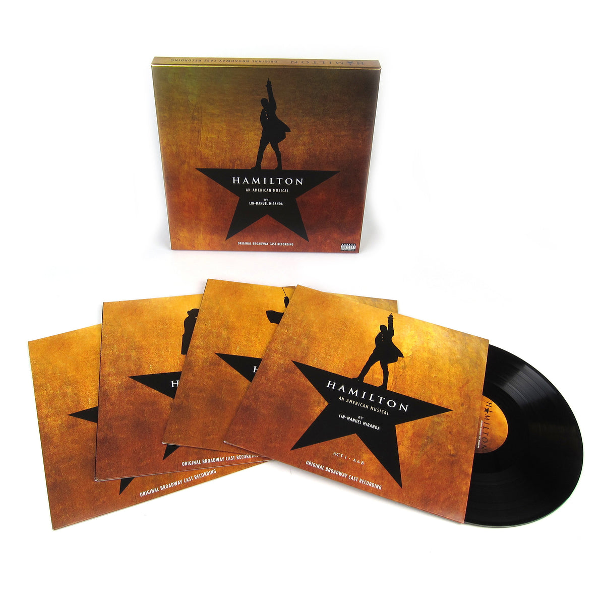 Hamilton: Original Broadway Cast Recording Vinyl 4LP Boxset ...