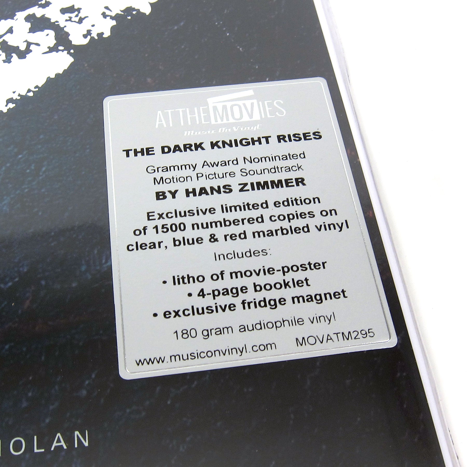 Hans Zimmer: The Dark Knight Rises Original Soundtrack (180g, Colored ...