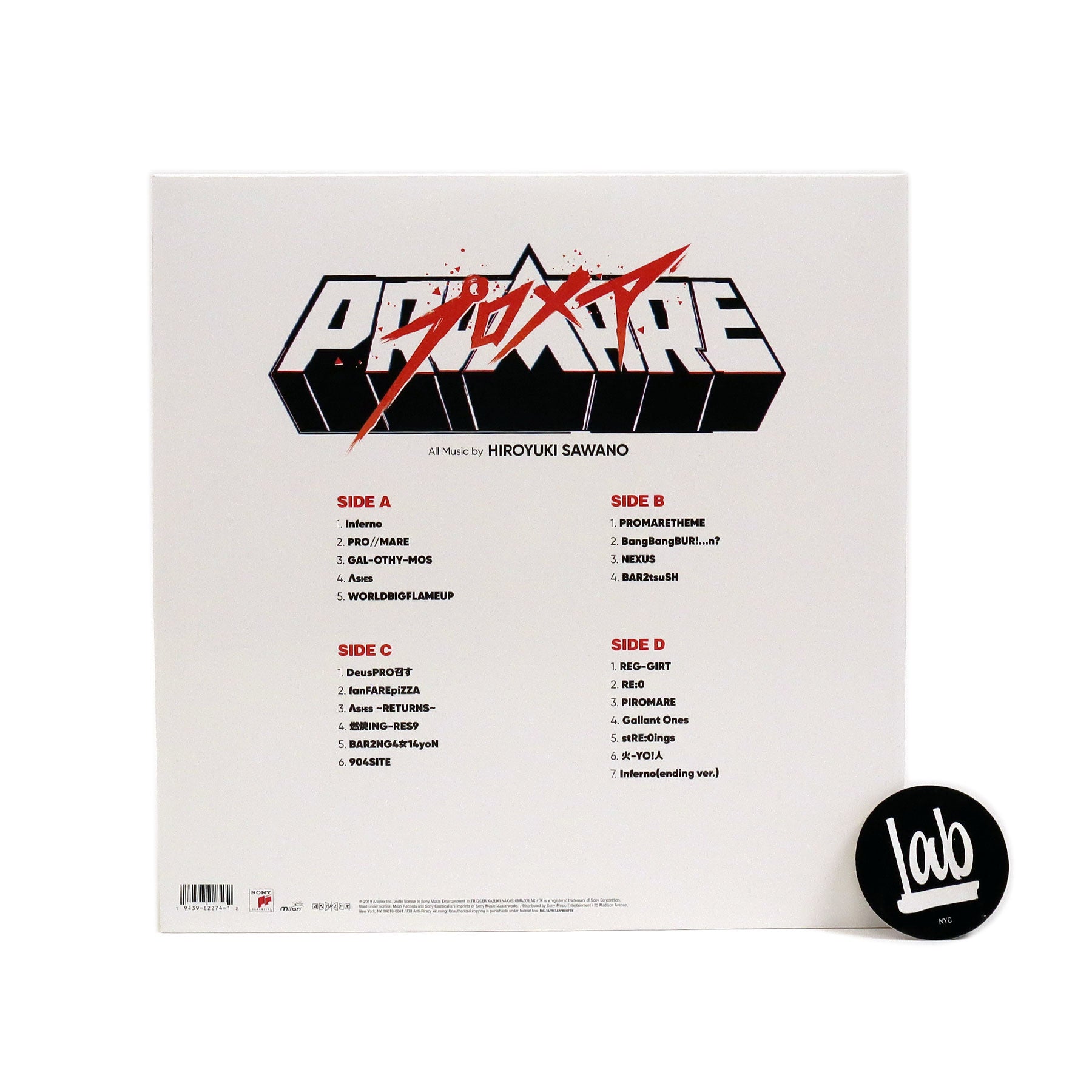 Hiroyuki Sawano: Promare Original Soundtrack (Colored Vinyl) Vinyl 2LP ...