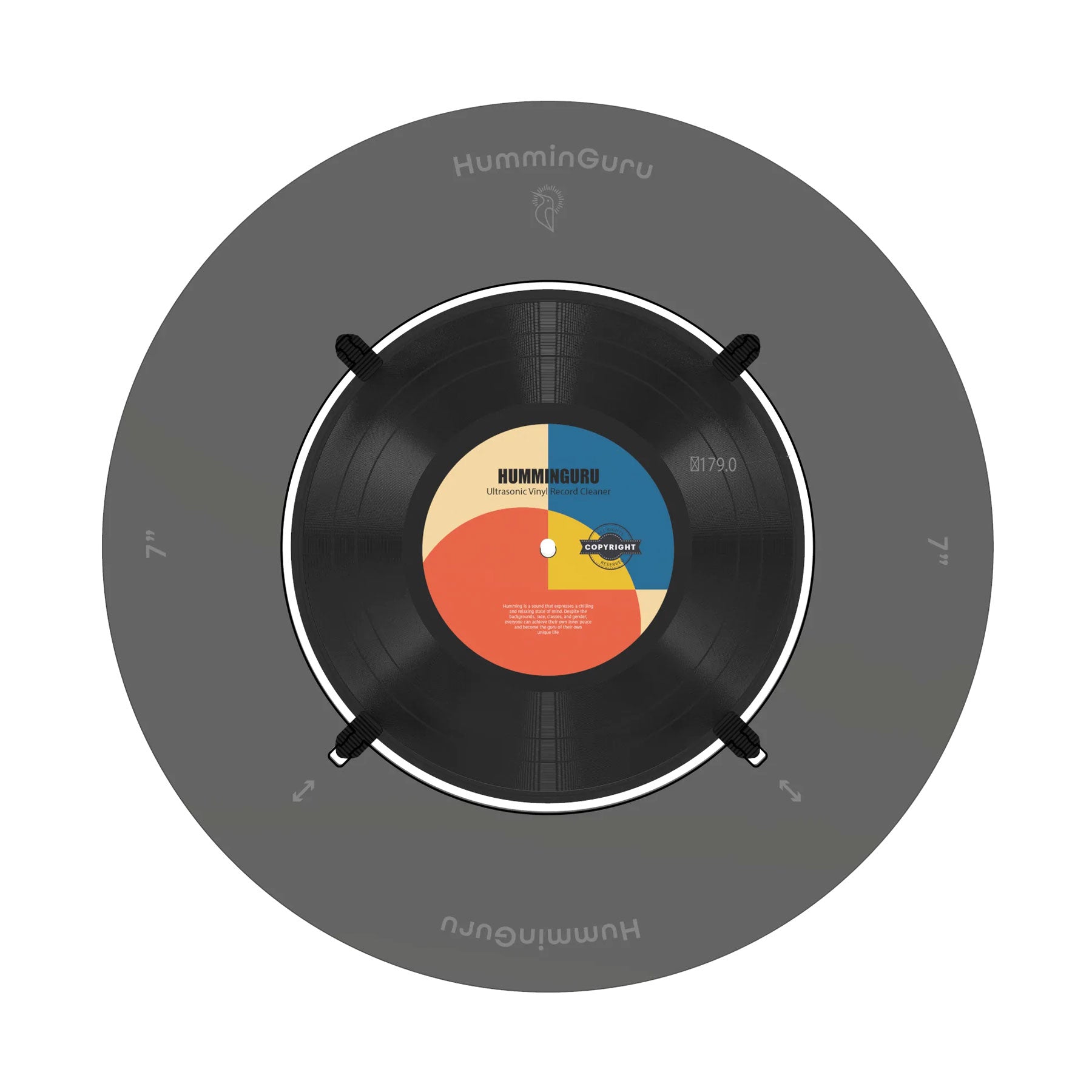 HumminGuru: 7 Inch Record Adapter for Ultrasonic Cleaner — TurntableLab.com