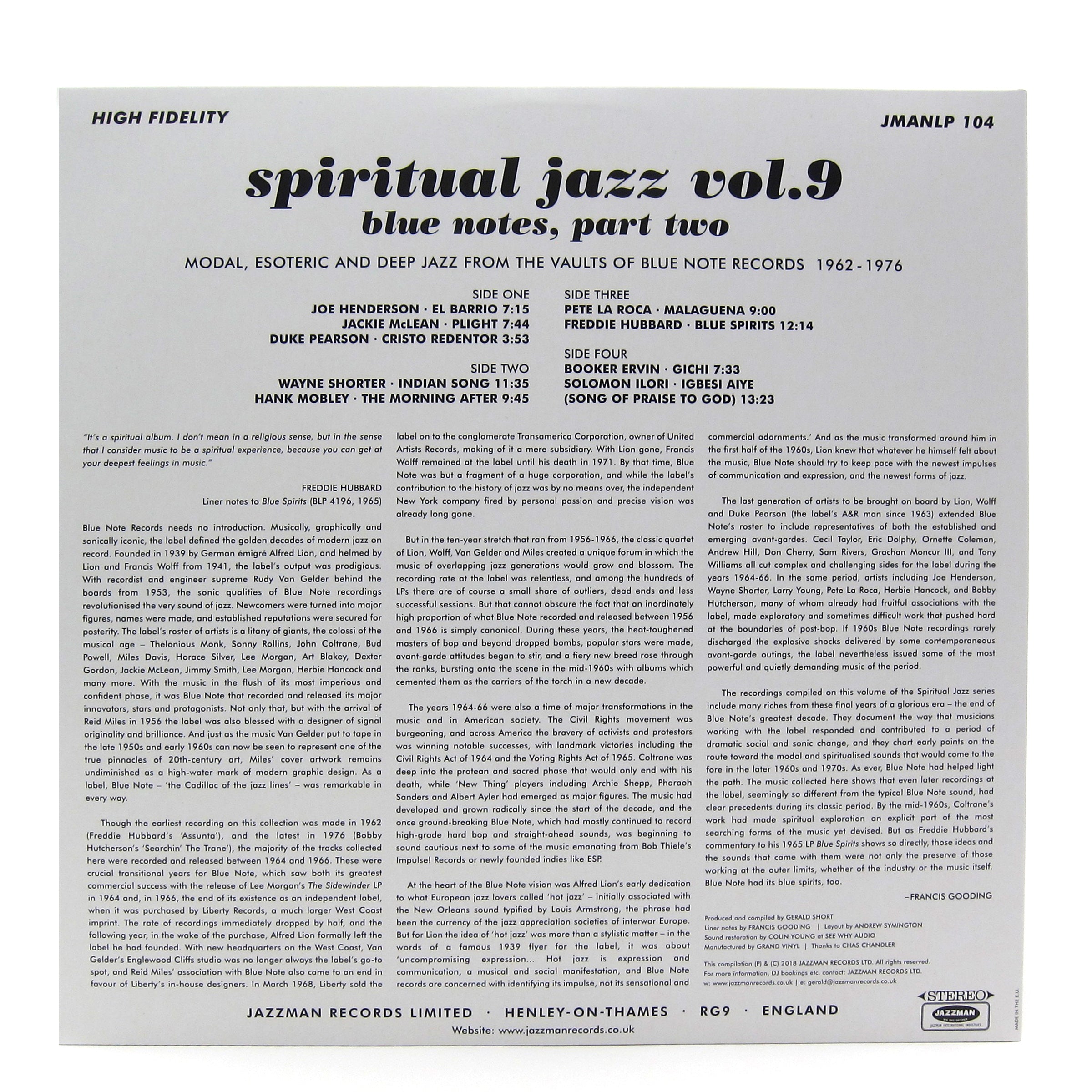 Jazzman: Spiritual Jazz Vol.9 - Blue Notes Part Two Vinyl 2LP ...