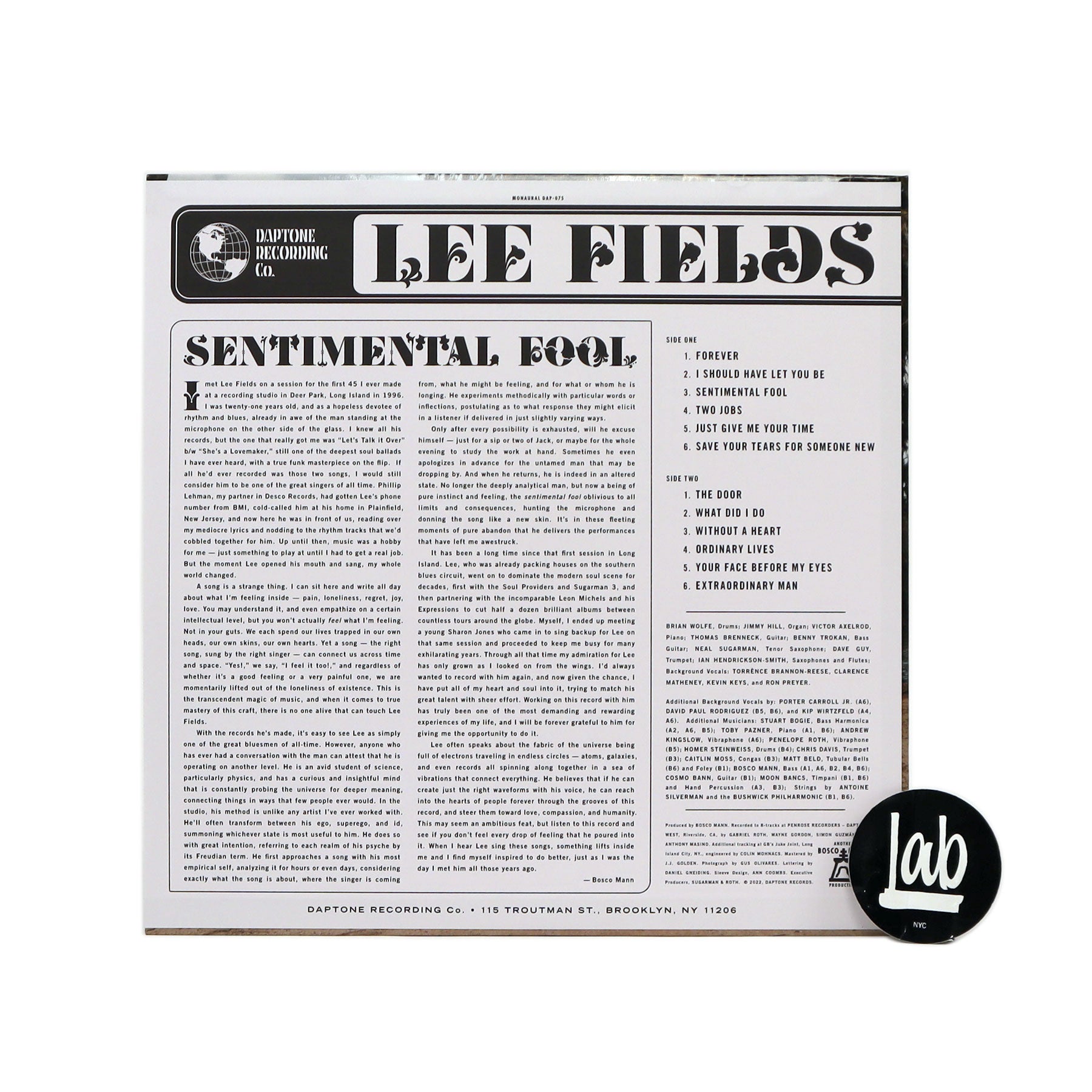 Lee Fields: Sentimental Fool (Indie Exclusive Colored Vinyl) Vinyl LP — TurntableLab.com