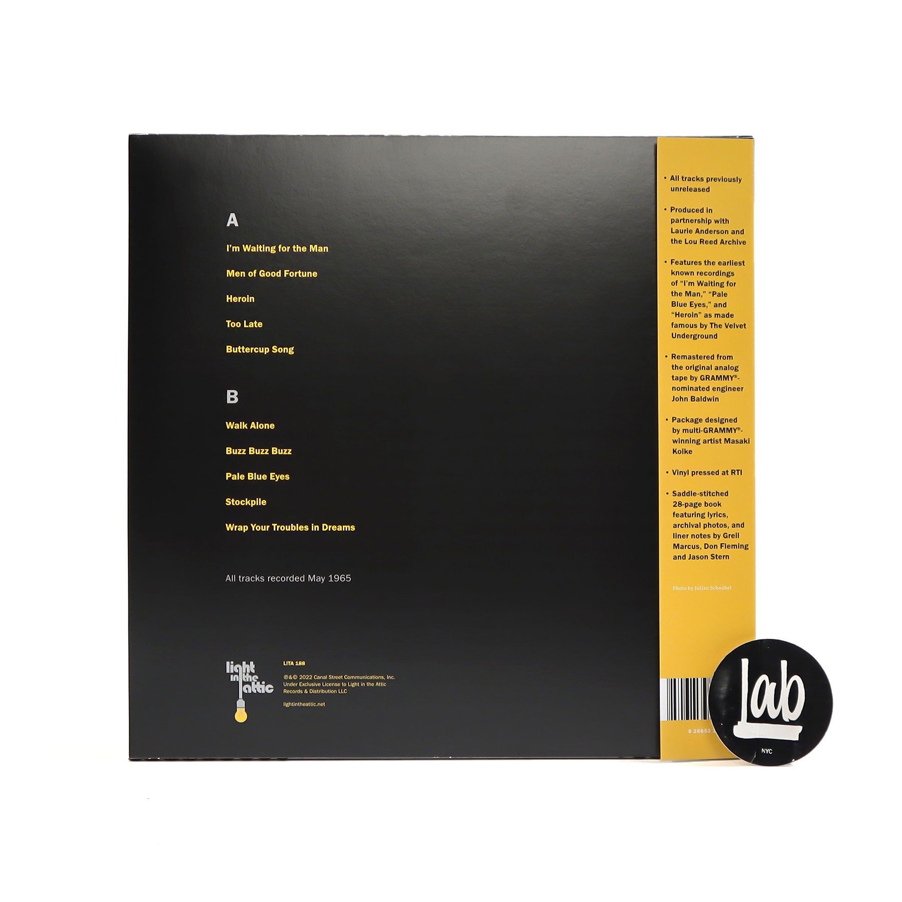 Lou Reed: Words & Music, May 1965 (Indie Exclusive Colored Vinyl) Viny ...