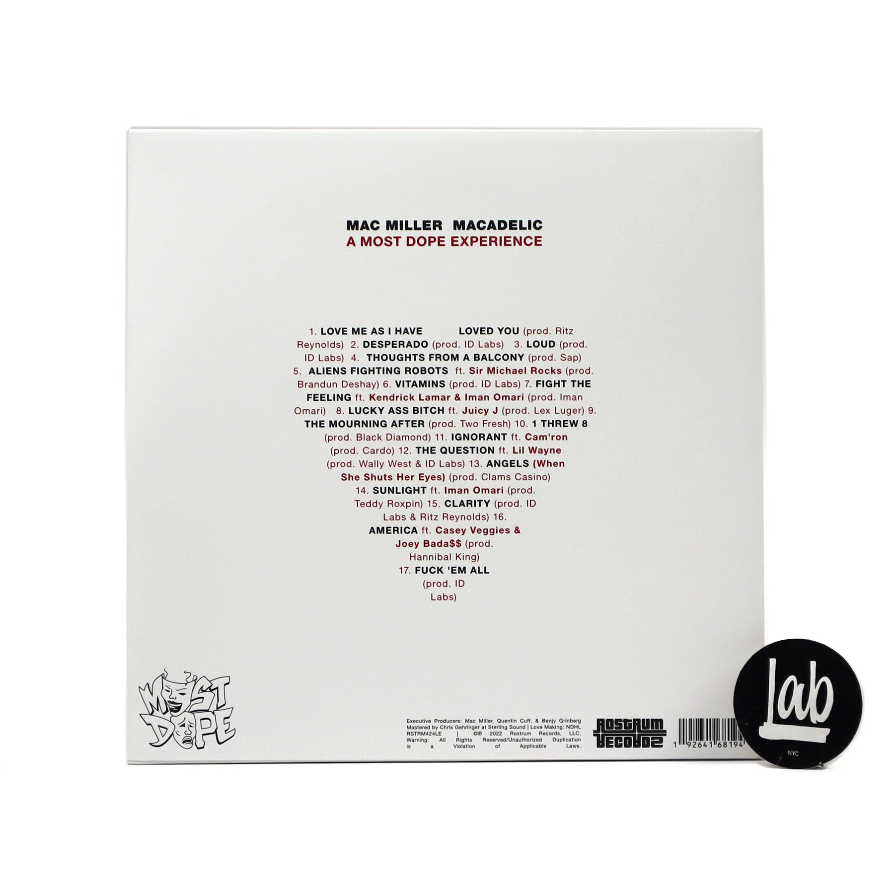 Mac Miller: Macadelic 10th Anniversary (Colored Vinyl) Vinyl 2LP - LIM ...