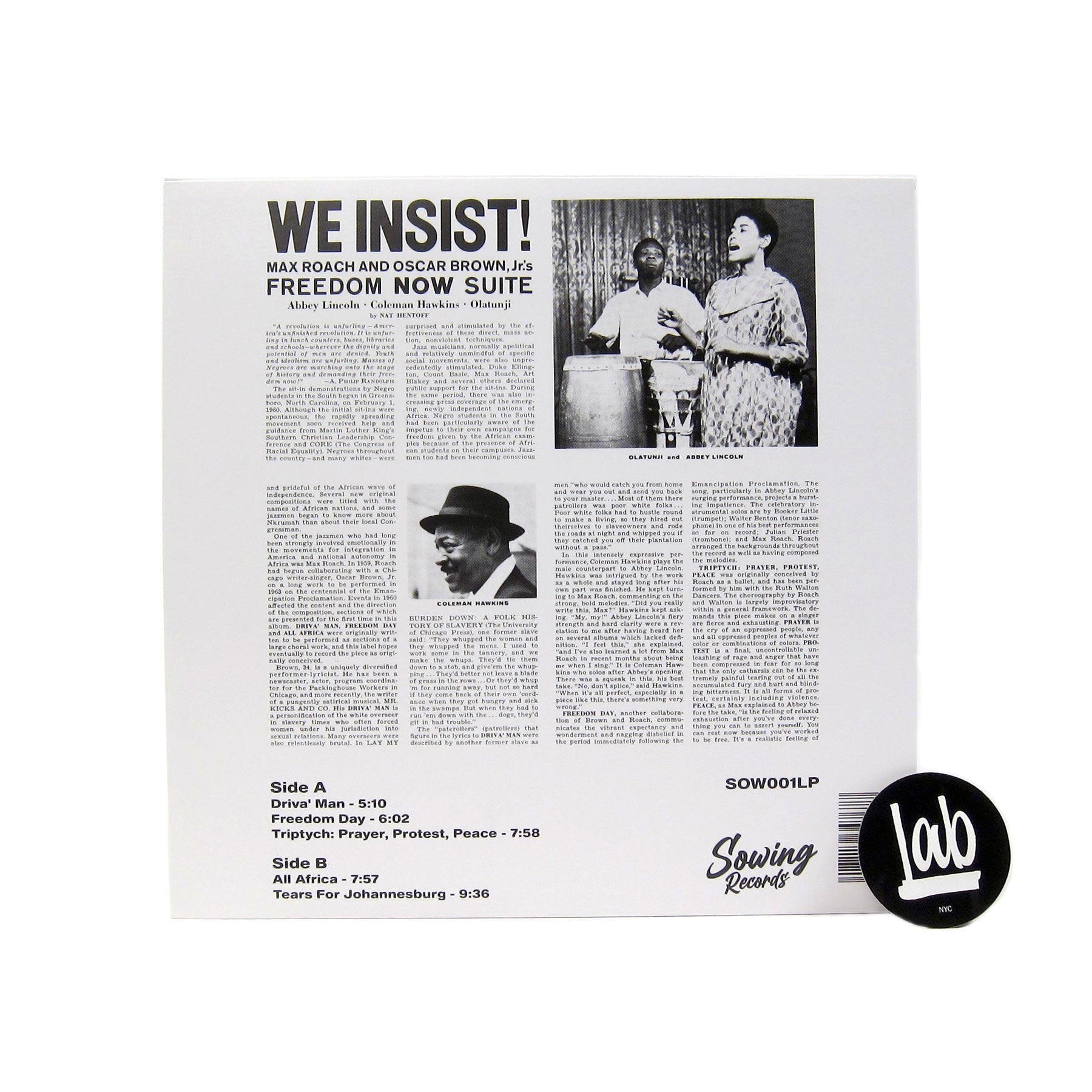 Max Roach: We Insist! Max Roach's Freedom Now Suite (Colored Vinyl) Vi ...