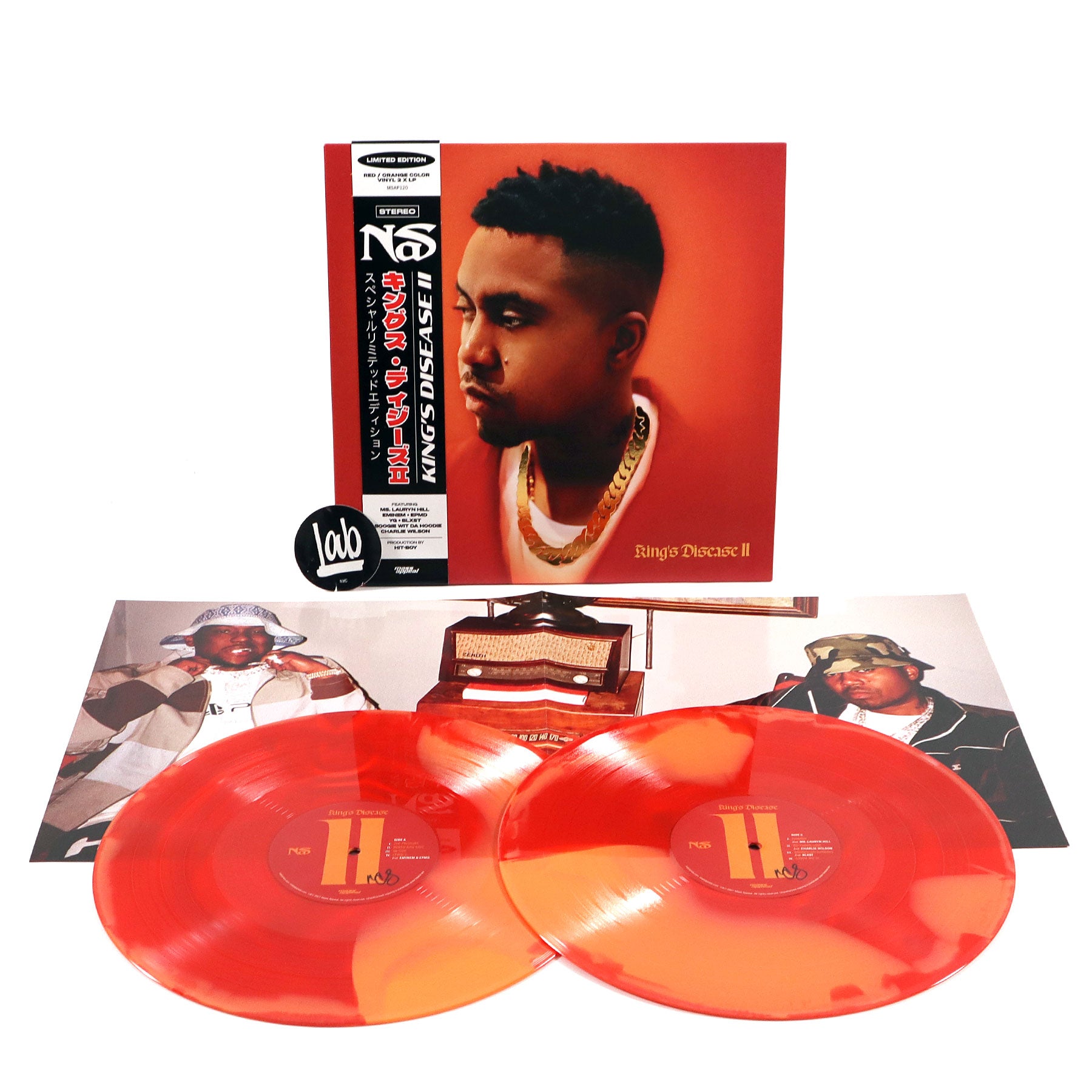 Nas: King's Disease II (Red & Orange Colored Vinyl) Vinyl 2LP — TurntableLab.com
