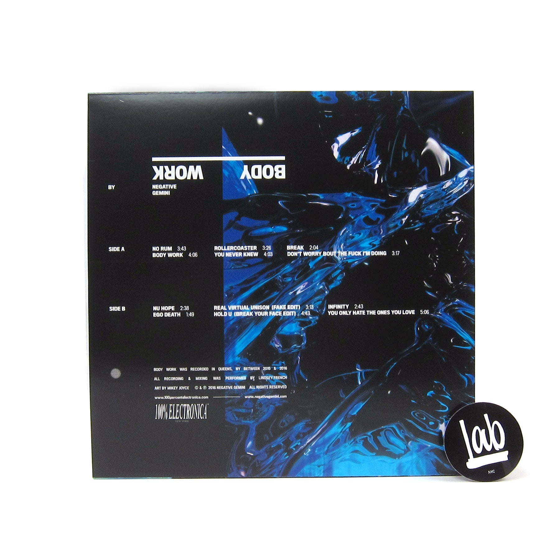 Negative Gemini: Body Work (Colored Vinyl) Vinyl LP — TurntableLab.com