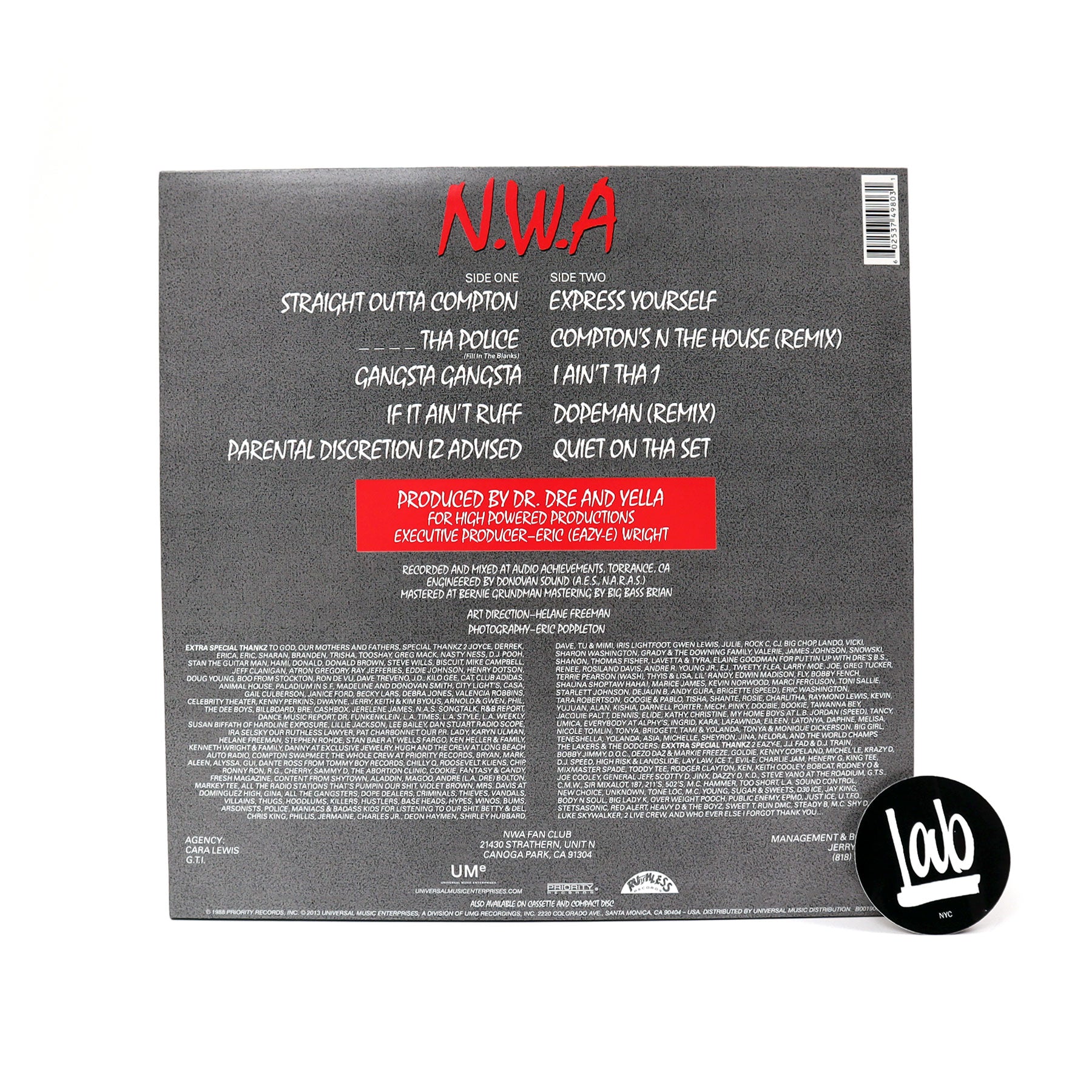 N.W.A.: Straight Outta Compton Vinyl LP — TurntableLab.com