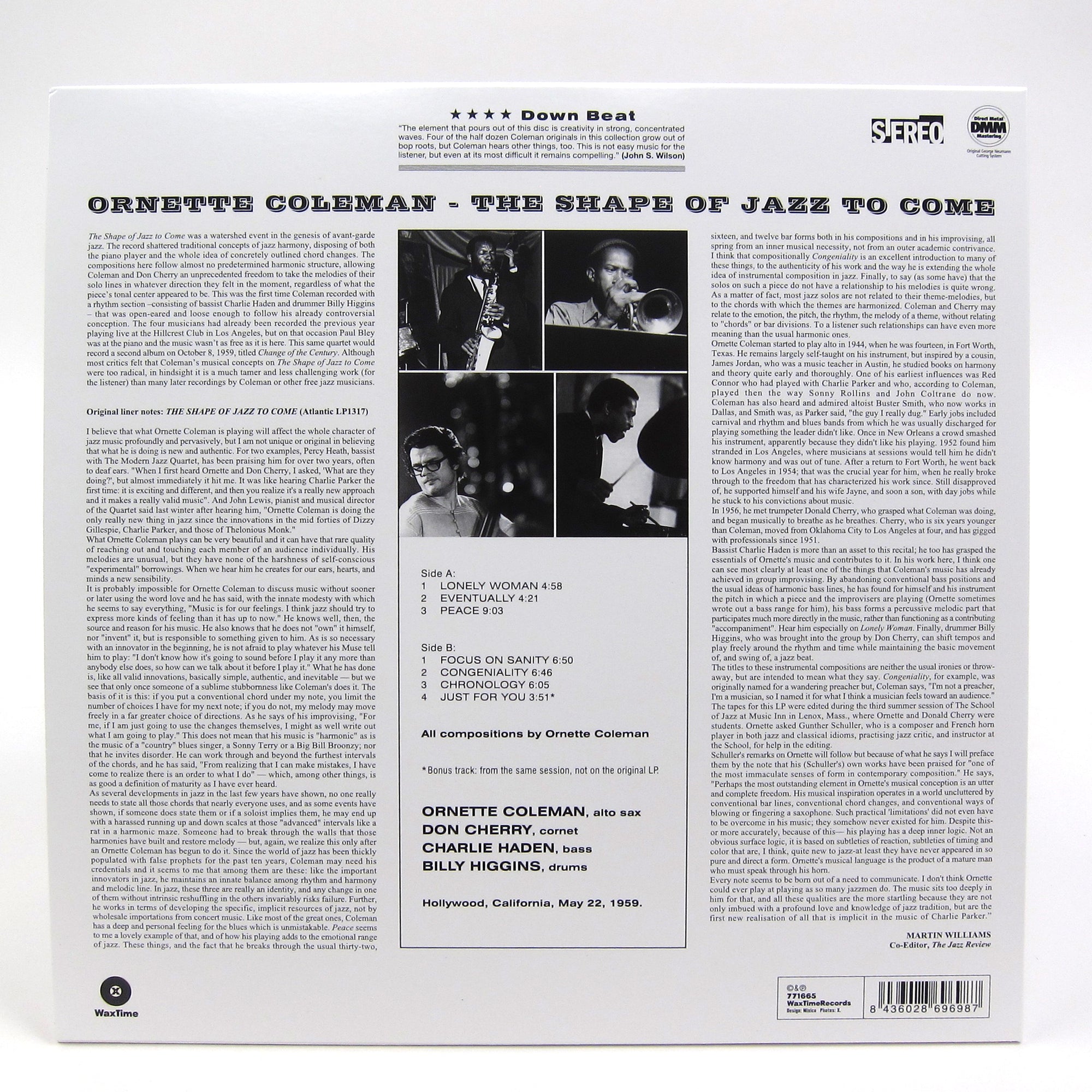 Ornette Coleman: The Shape Of Jazz To Come (180g) Vinyl LP ...