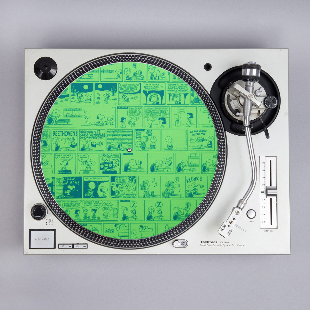 Turntable Lab: Peanuts Comic Strip Record Mat Slipmat - Green — TurntableLab.com