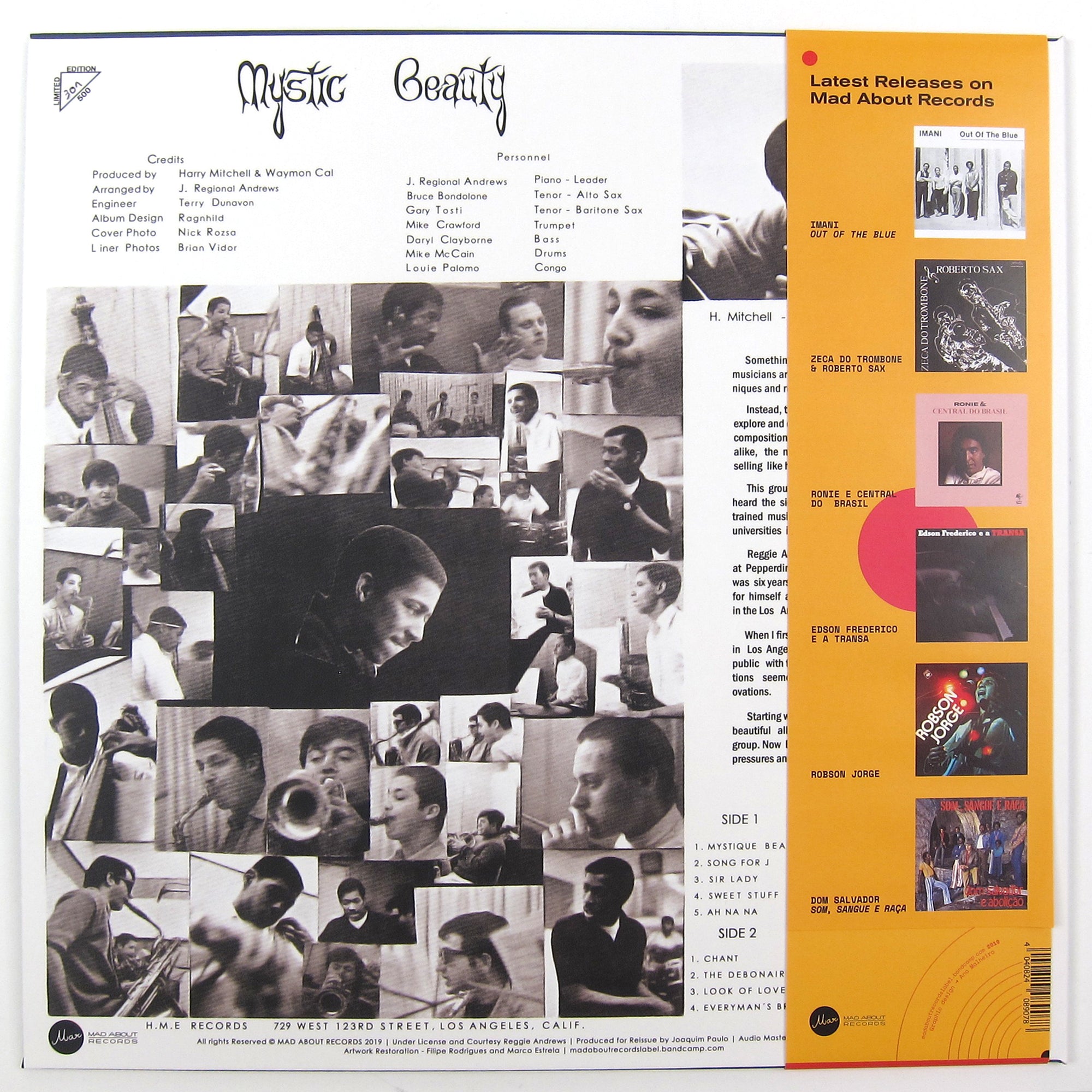 Reggie Andrews And The Fellowship: Mystic Beauty (180g) Vinyl LP ...