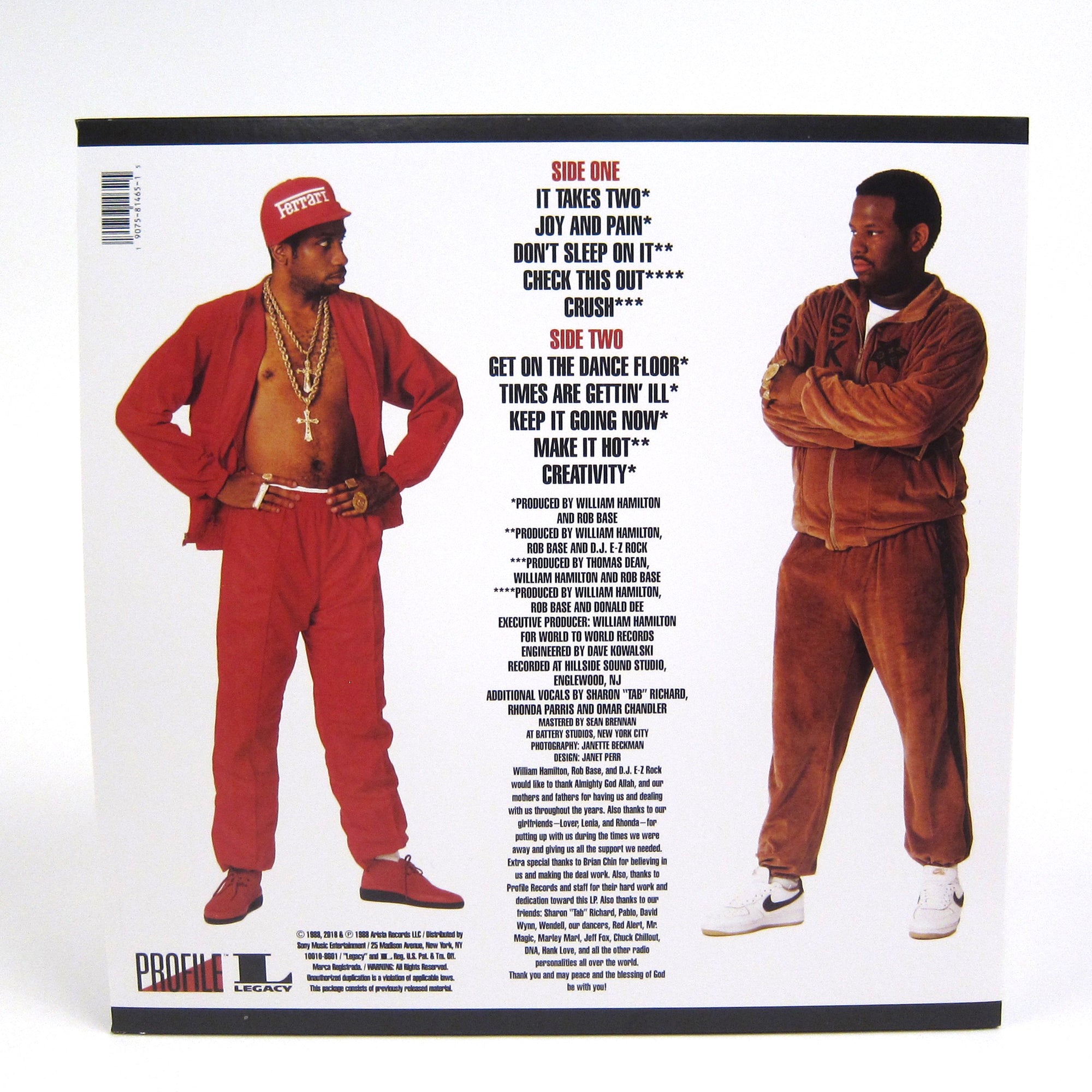 Rob Base & DJ E-Z Rock: It Takes Two (Colored Vinyl) Vinyl LP (Record ...
