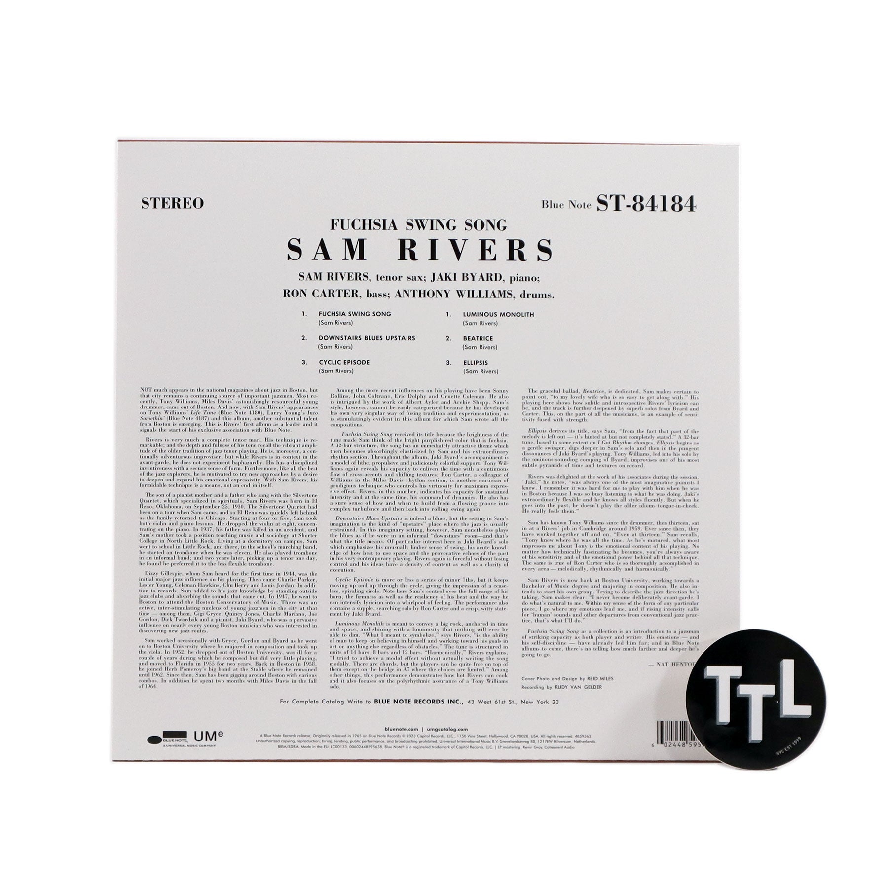 Sam Rivers: Fuchsia Swing Song (180g) Vinyl LP — TurntableLab.com