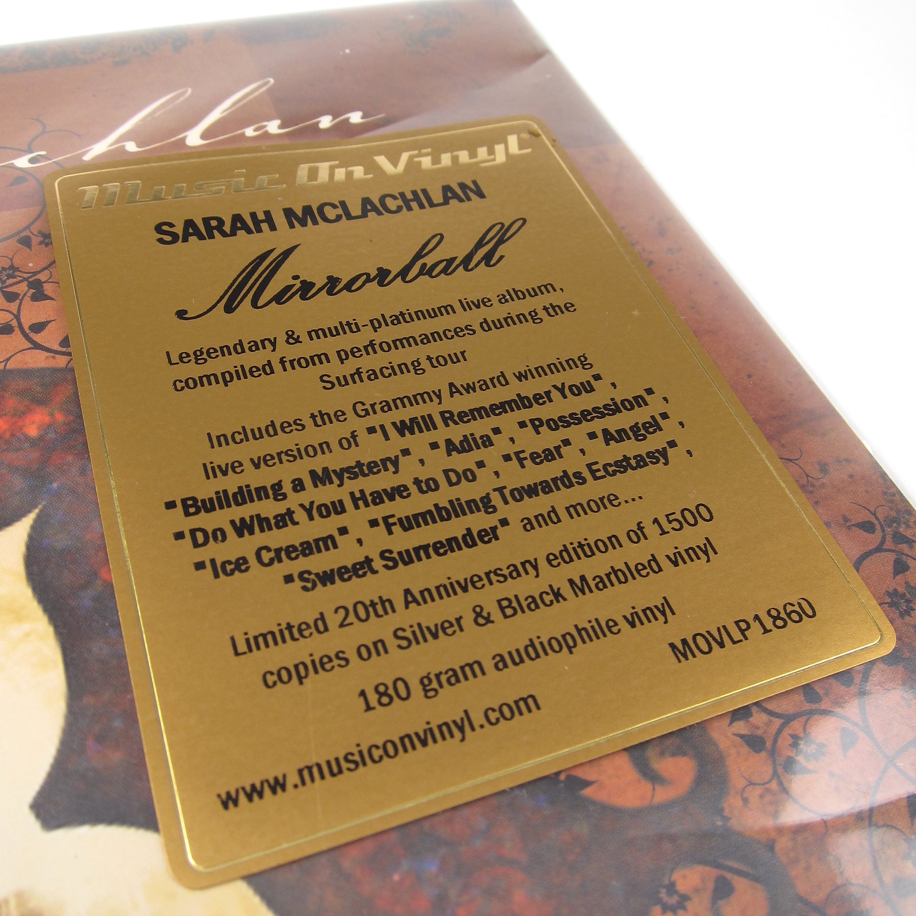 Sarah McLachlan: Mirrorball (Music On Vinyl 180g, Colored Vinyl) Vinyl ...