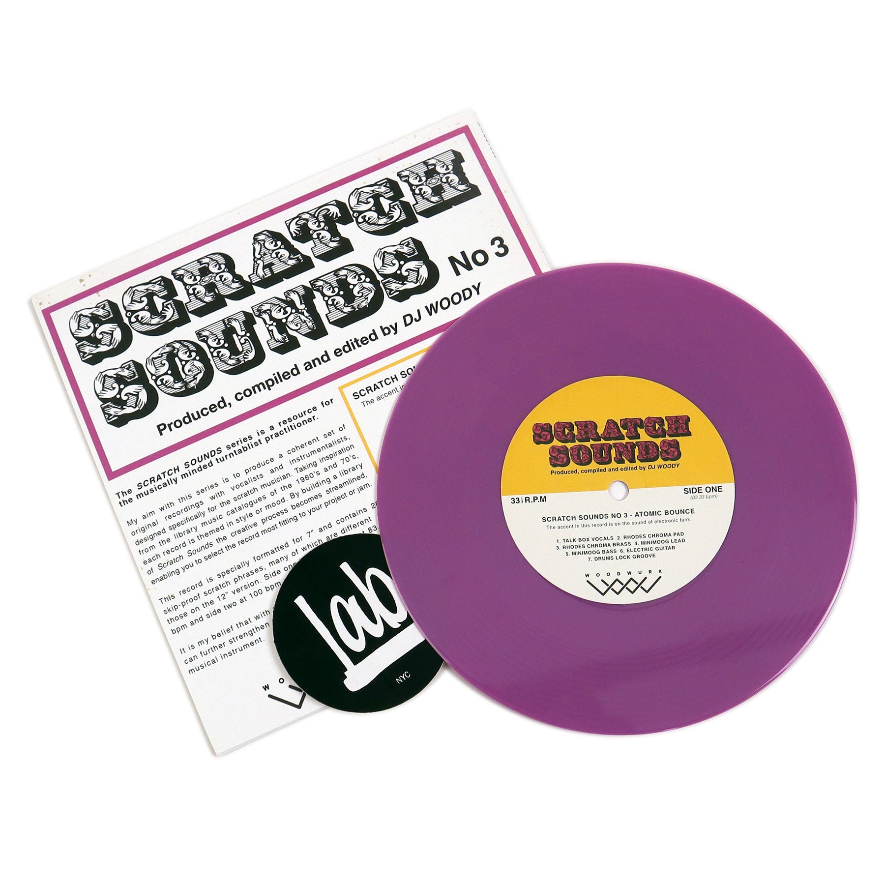 DJ Woody: Scratch Sounds No. 3 (Atomic Bounce) Vinyl 7" — TurntableLab.com