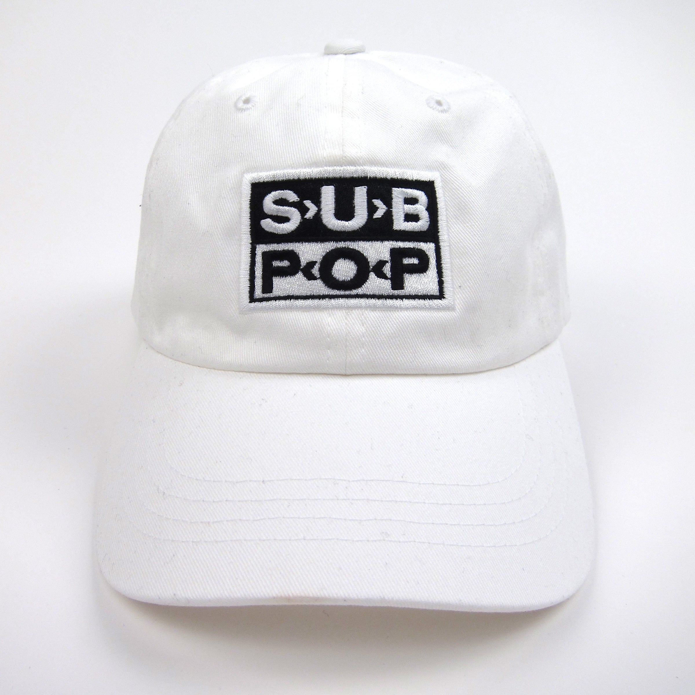 Sub Pop Records: Low Profile Logo Hat - White — TurntableLab.com