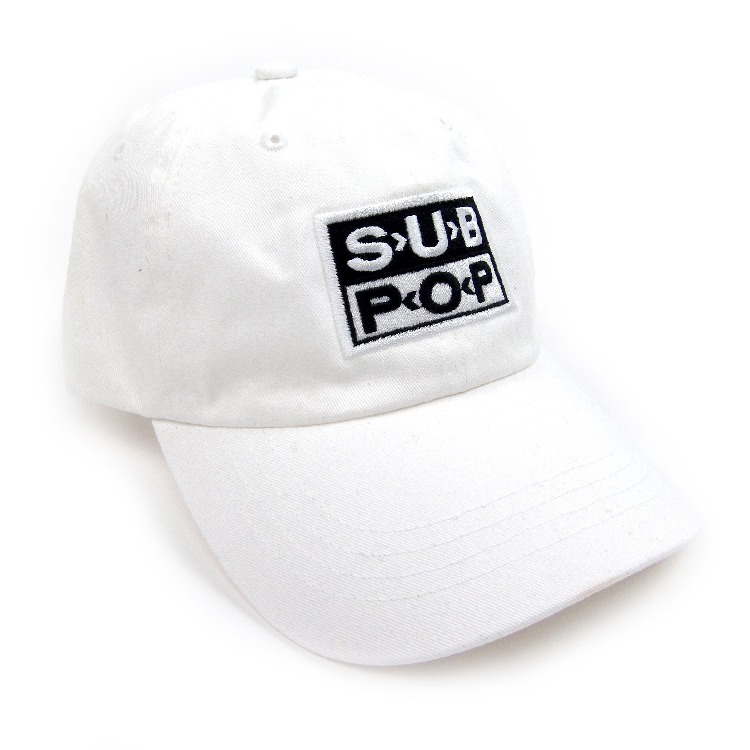 Sub Pop Records: Low Profile Logo Hat - White — TurntableLab.com