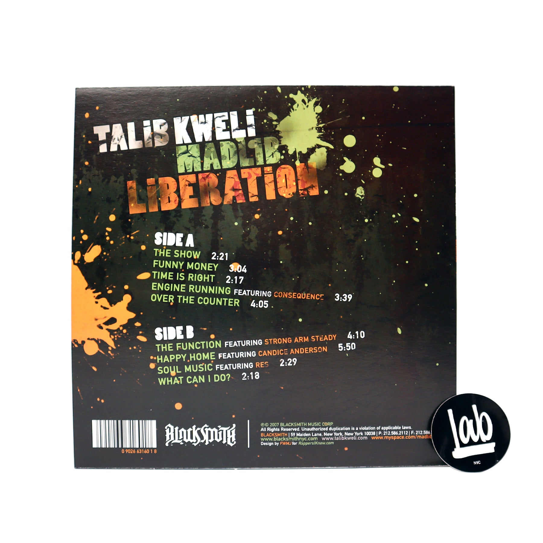 Talib Kweli & Madlib: Liberation Vinyl LP — TurntableLab.com